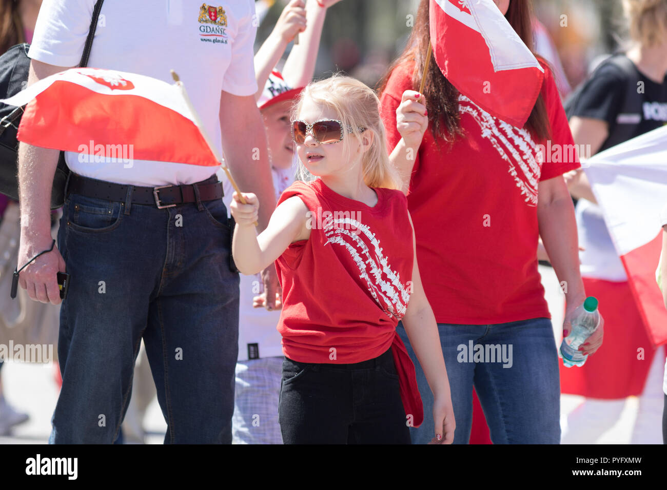 Chicago, Illinois, USA - May 5, 2018: The Polish Constitution Day ...