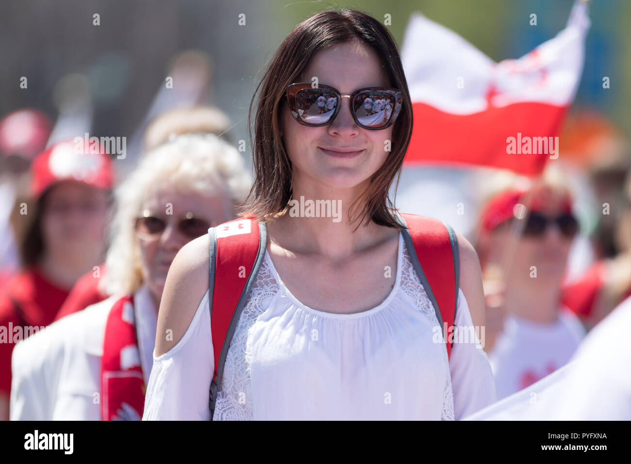 Chicago, Illinois, USA - May 5, 2018: The Polish Constitution Day ...