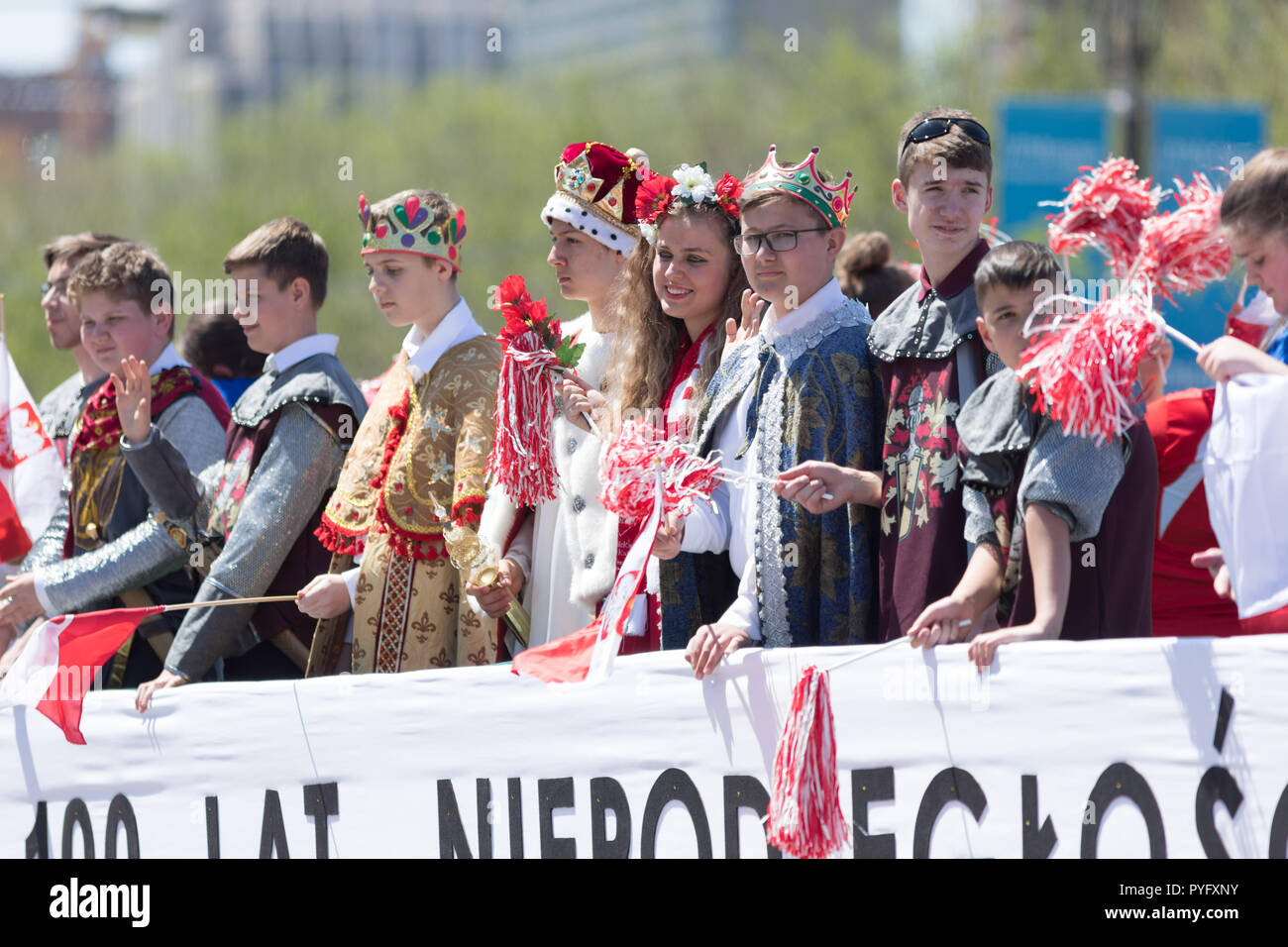 Chicago, Illinois, USA - May 5, 2018: The Polish Constitution Day ...