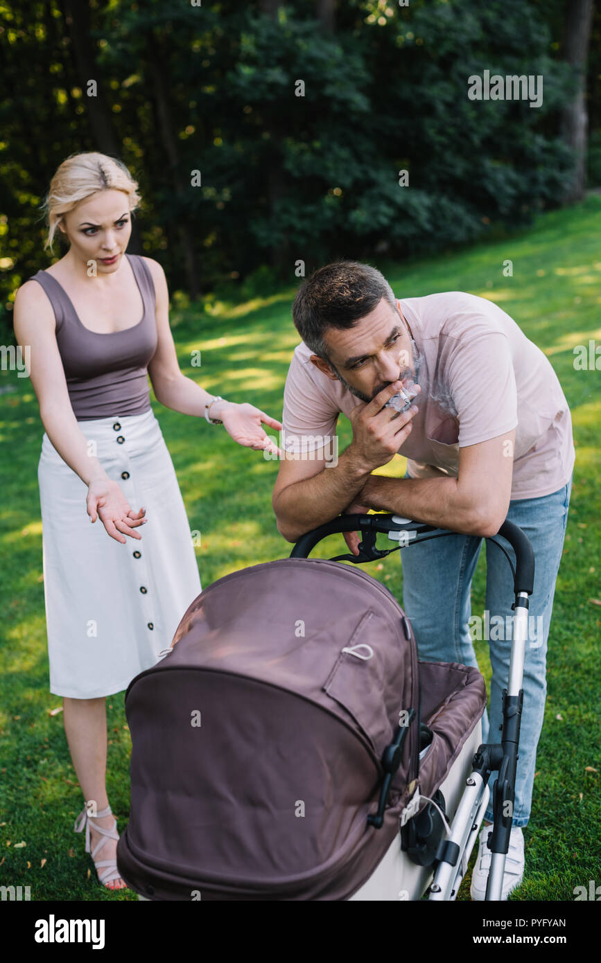 Smoking mother pram hi-res stock photography and images - Alamy