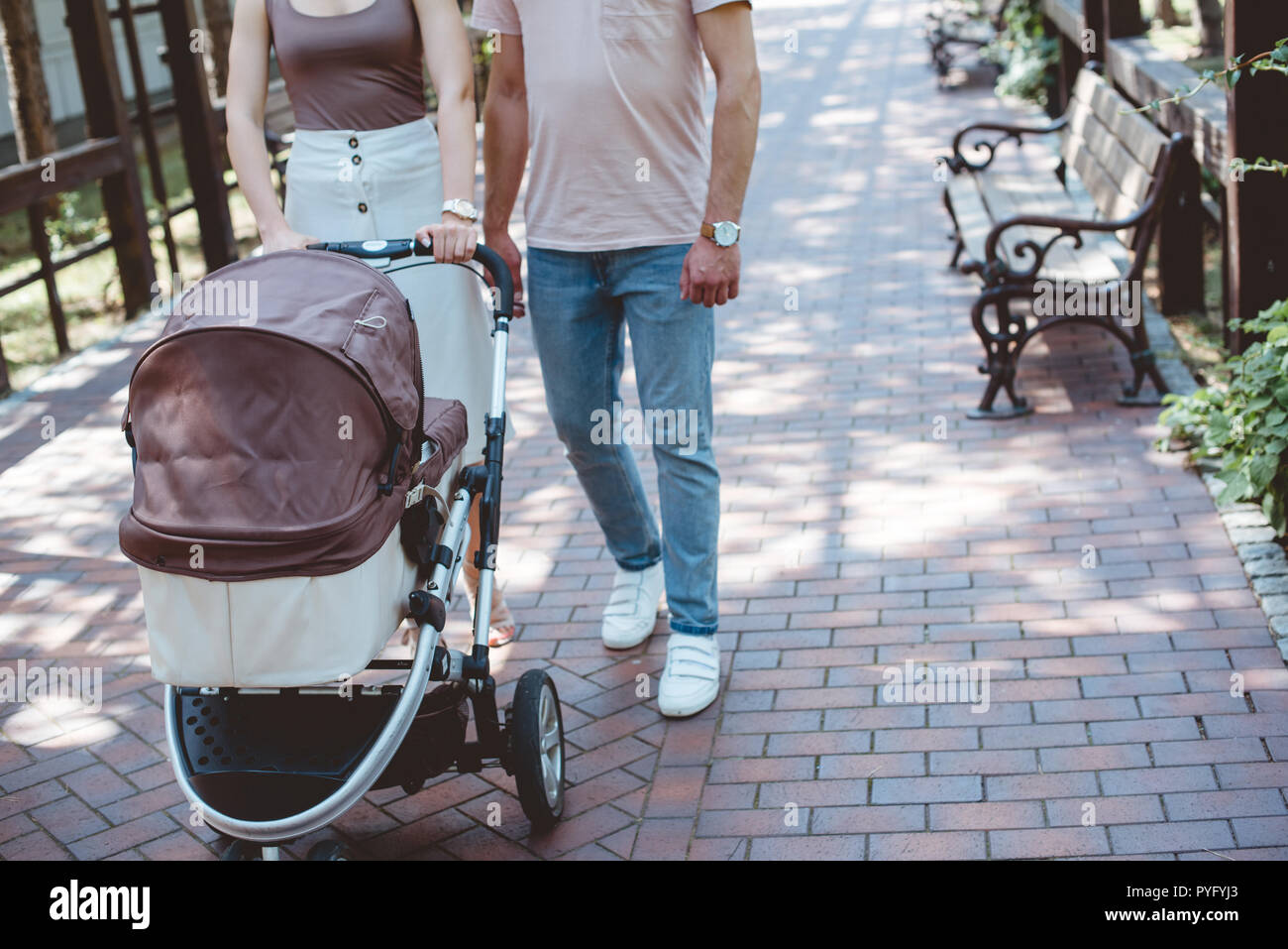 Faceless people walking park hi-res stock photography and images - Alamy