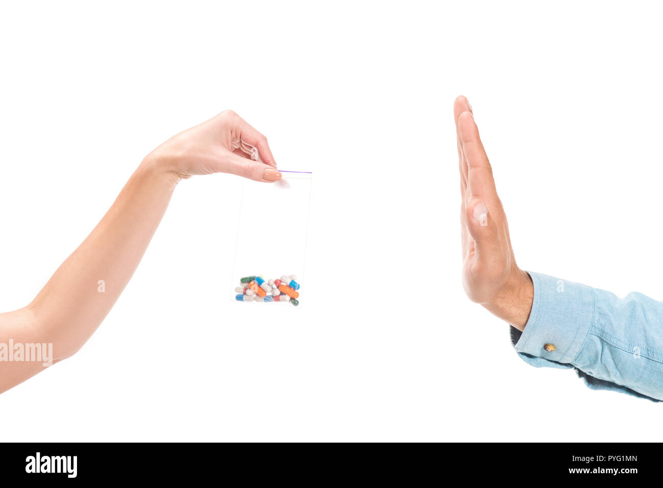 Rejecting woman Cut Out Stock Images & Pictures - Alamy