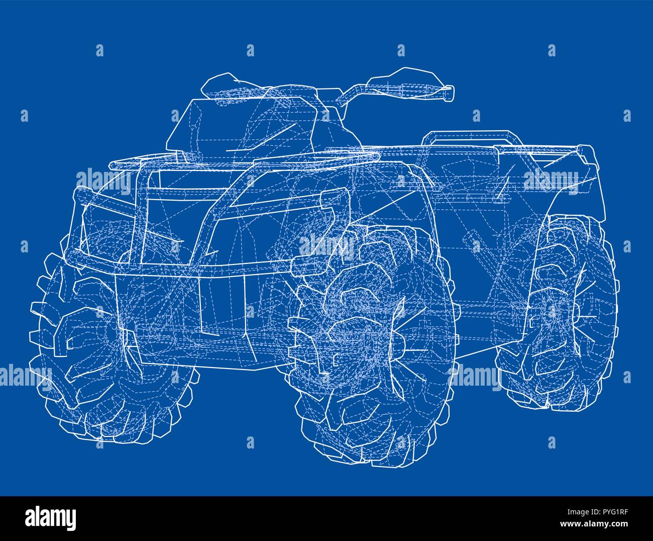 ATV quadbike concept outline. Vector Stock Vector Image & Art - Alamy
