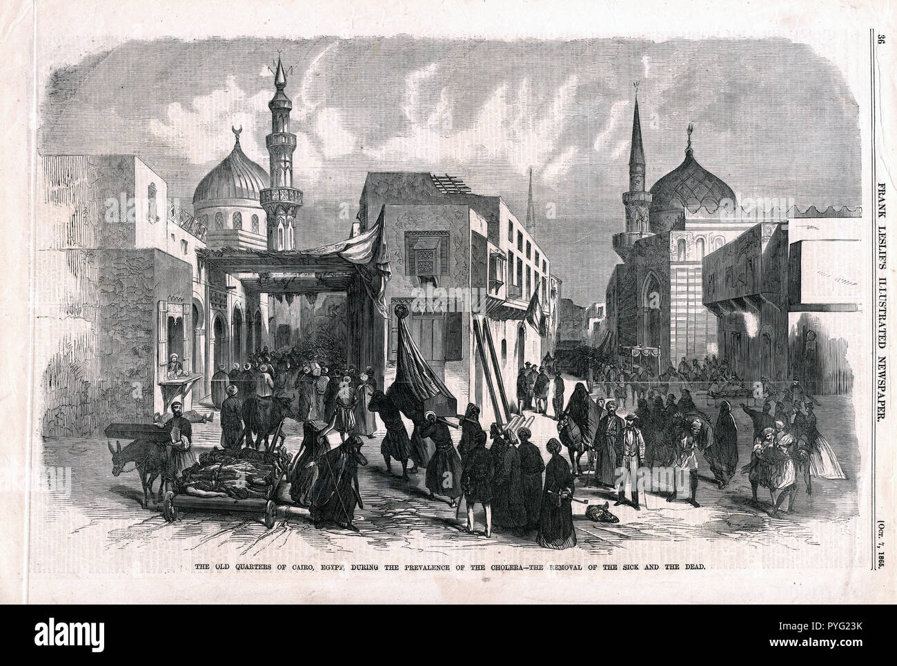 The sick and dead are carried through the narrow streets of the ...