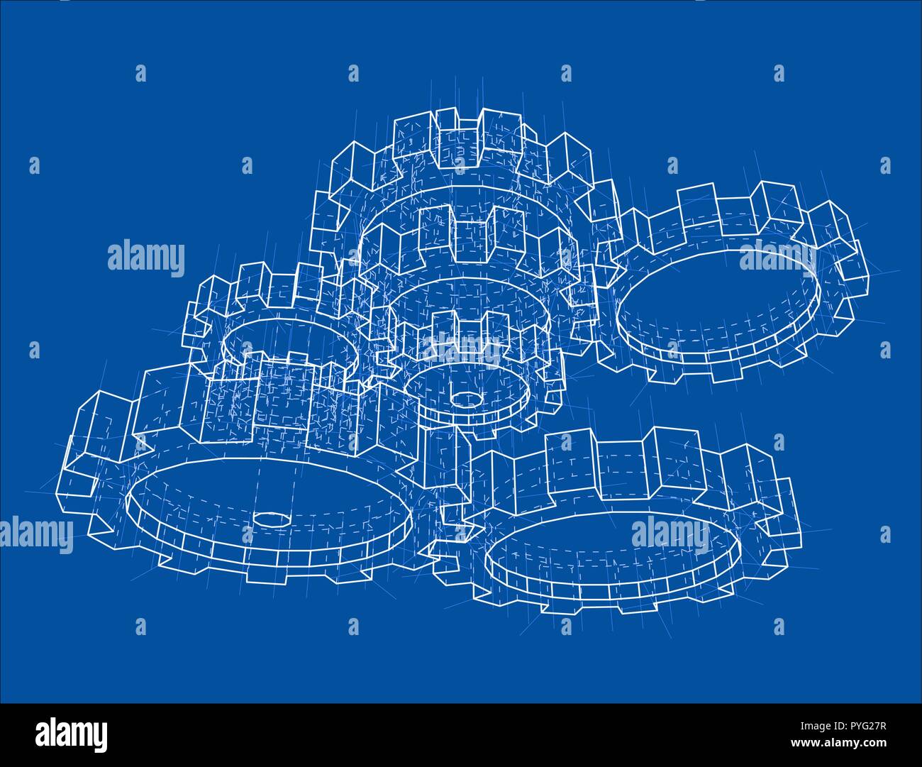 3D gears. Vector Stock Vector Image & Art - Alamy