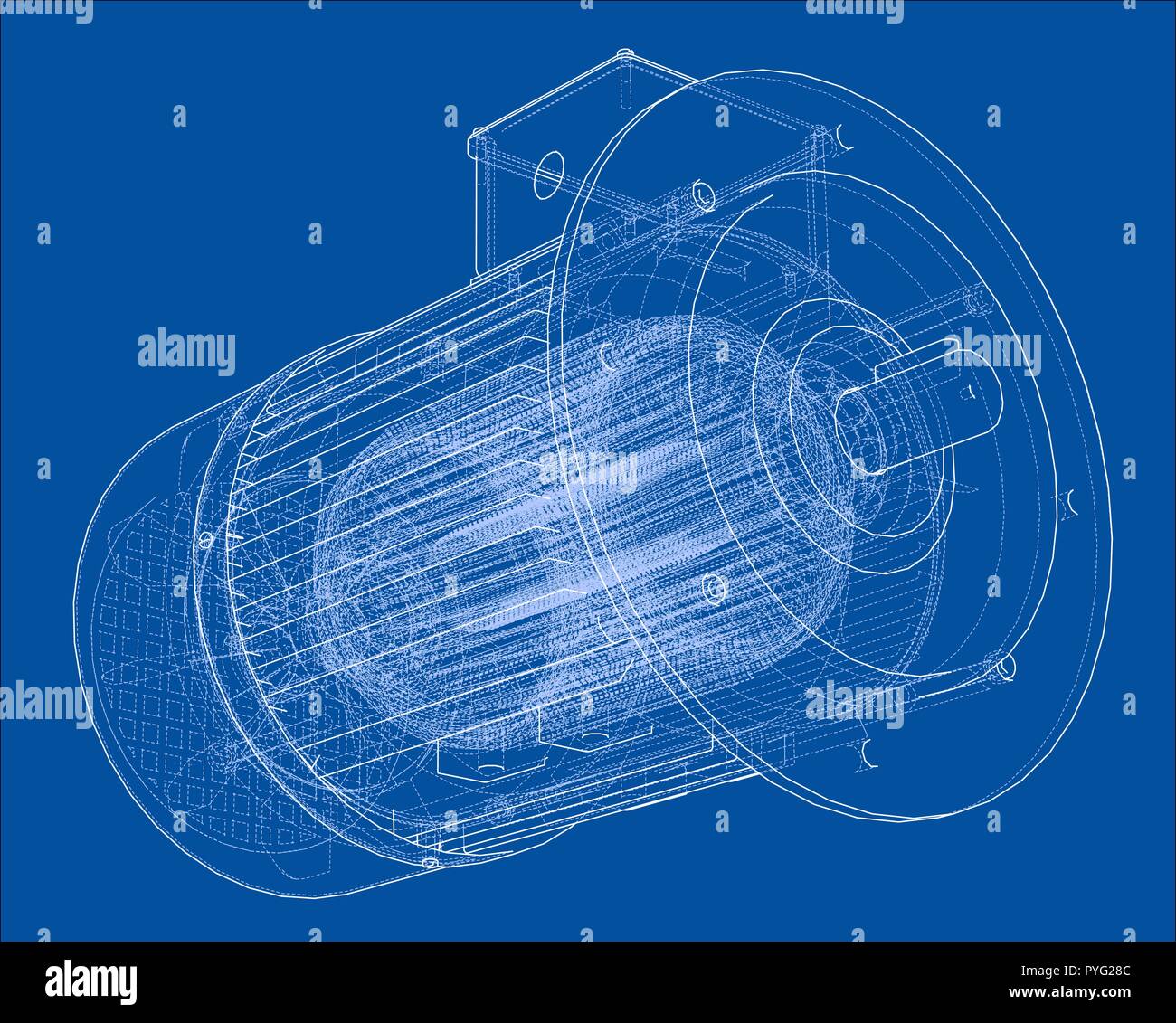Electric motor sketch. Vector Stock Vector Image & Art - Alamy