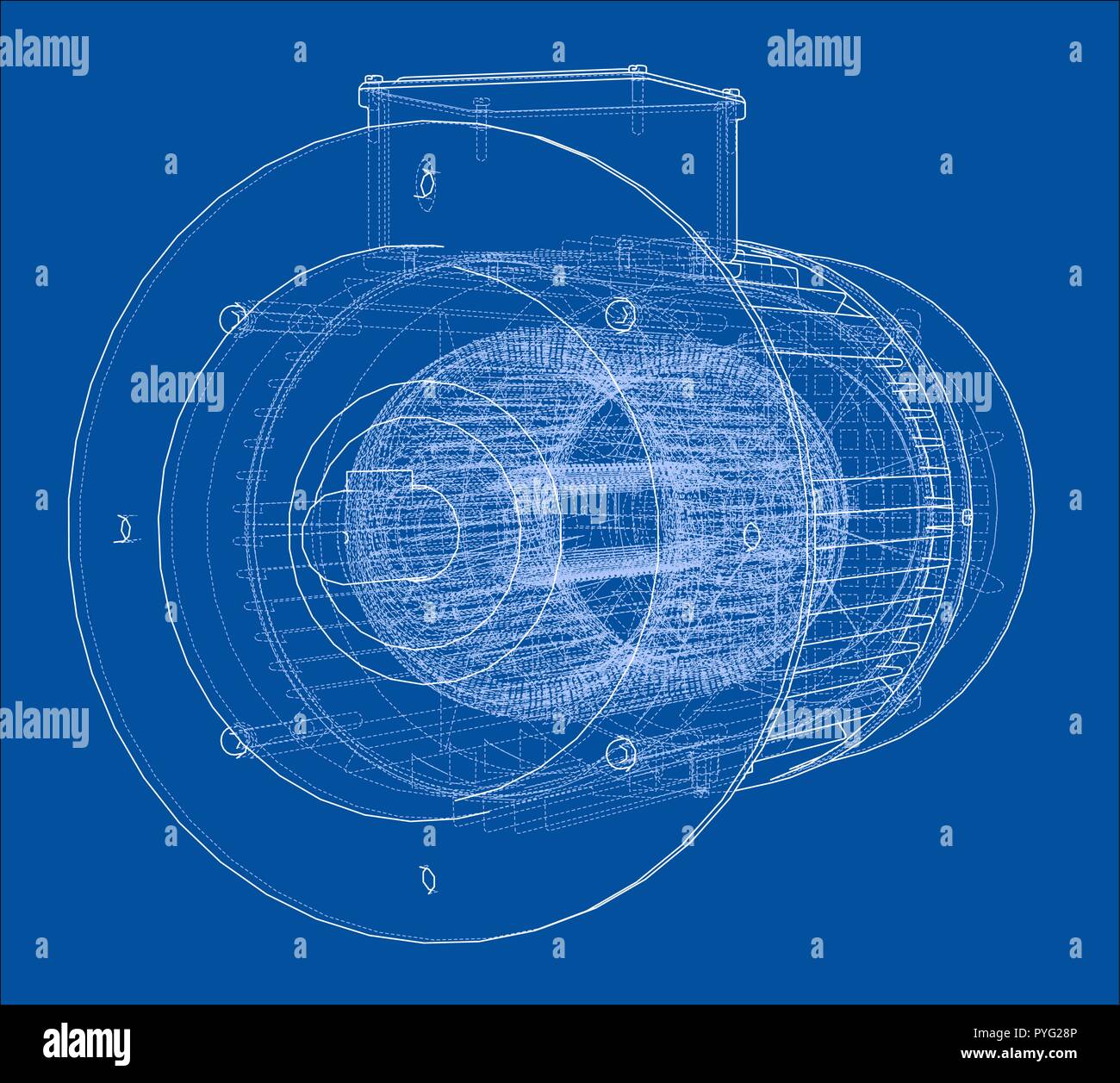 Electric motor sketch. Vector Stock Vector Image & Art - Alamy