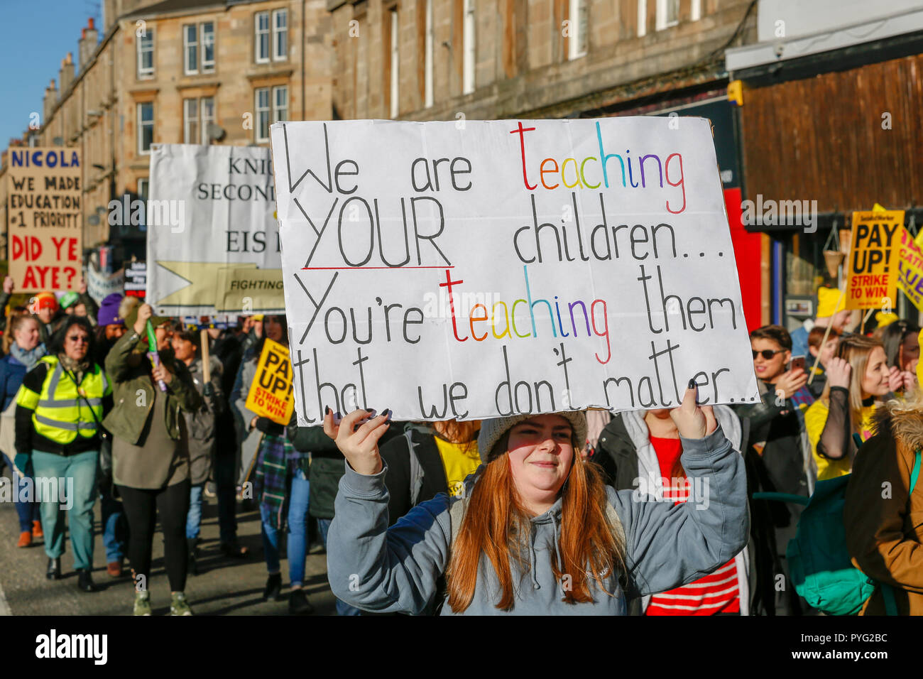 Secondary pupils scotland and teacher hi-res stock photography and ...