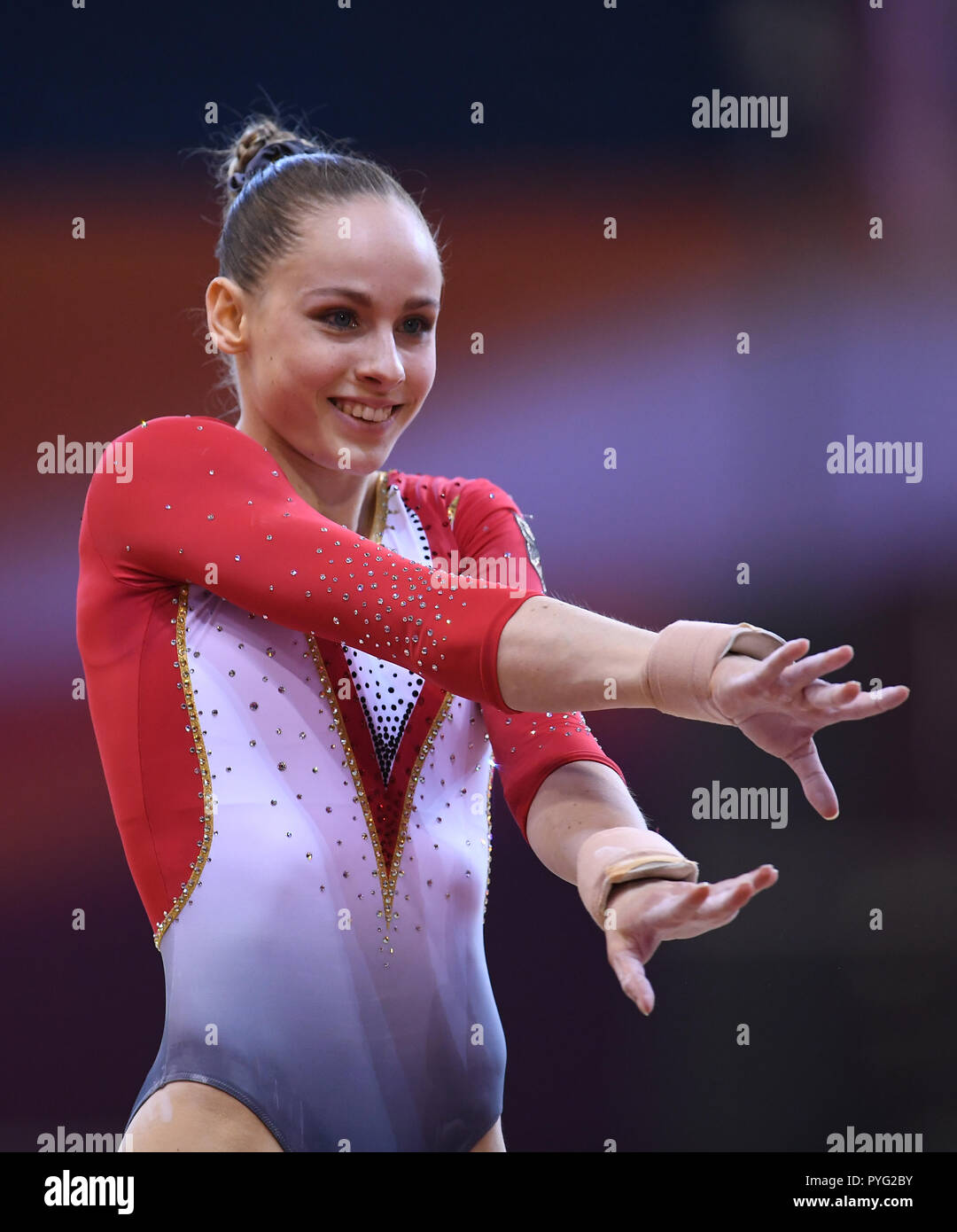 Doha, Katar. 27th Oct, 2018. Sarah Voss (Germany/Koeln) at the ground ...