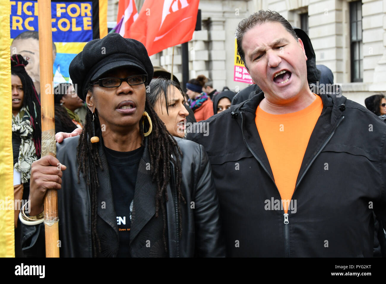 London, UK. 27th October 2018. Marcia Reed is Sean Reed sister join the ...