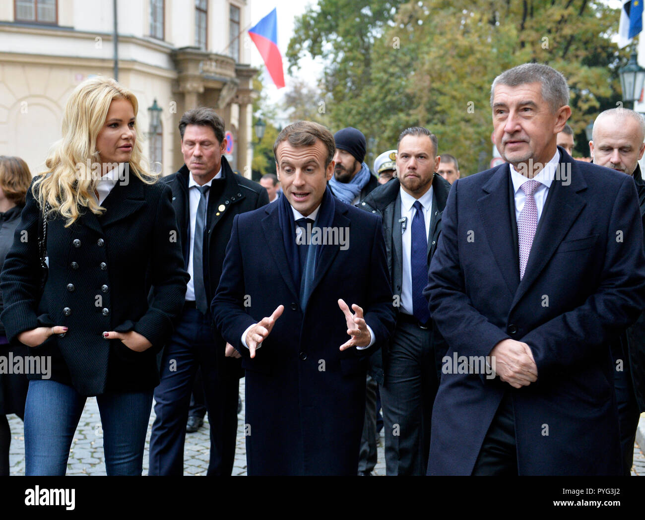 Prague, Czech Republic. 27th Oct, 2018. French President Emmanuel ...