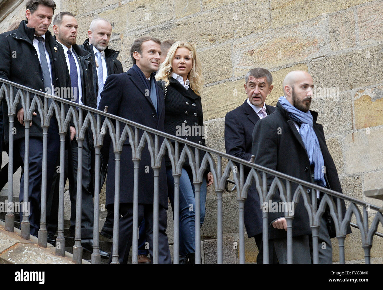 Prague, Czech Republic. 27th Oct, 2018. French President Emmanuel ...