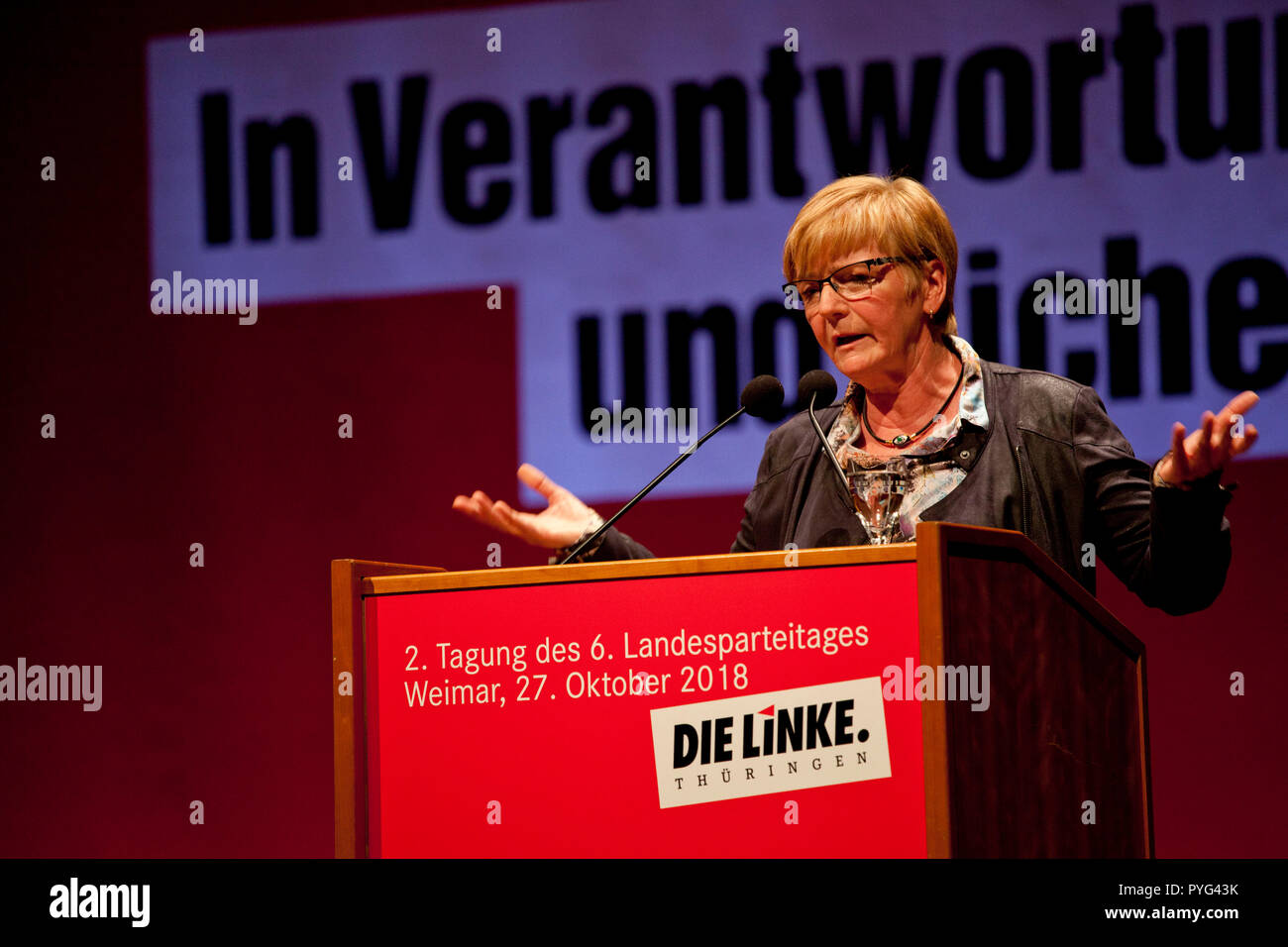 Weimar, Germany. 27th Oct, 2018. 27 October 2018, Germany, Weimar: Gabi ...