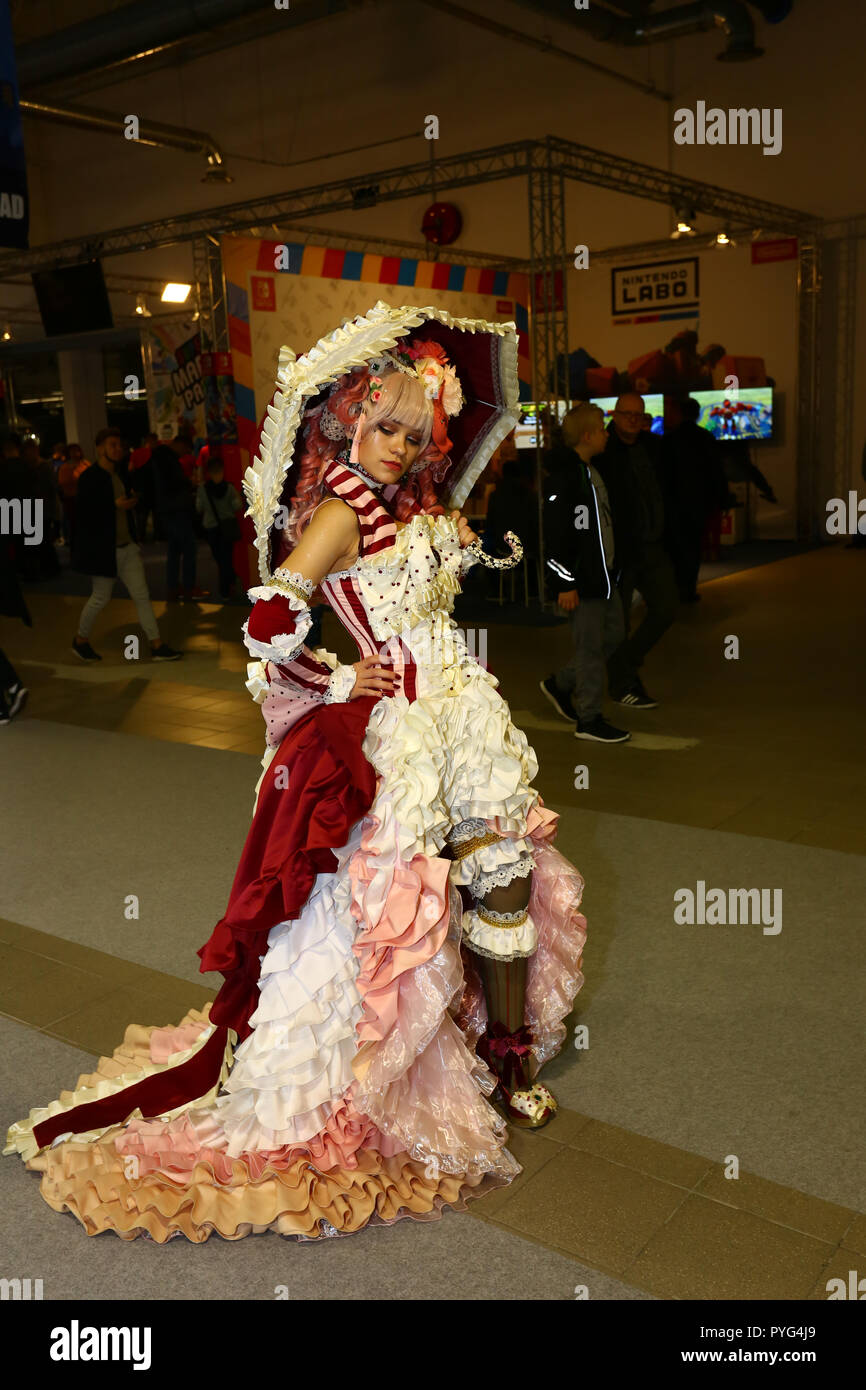 Nadarzyn, Poland, 27th October 2018: Cosplay actress at the Warsaw ...
