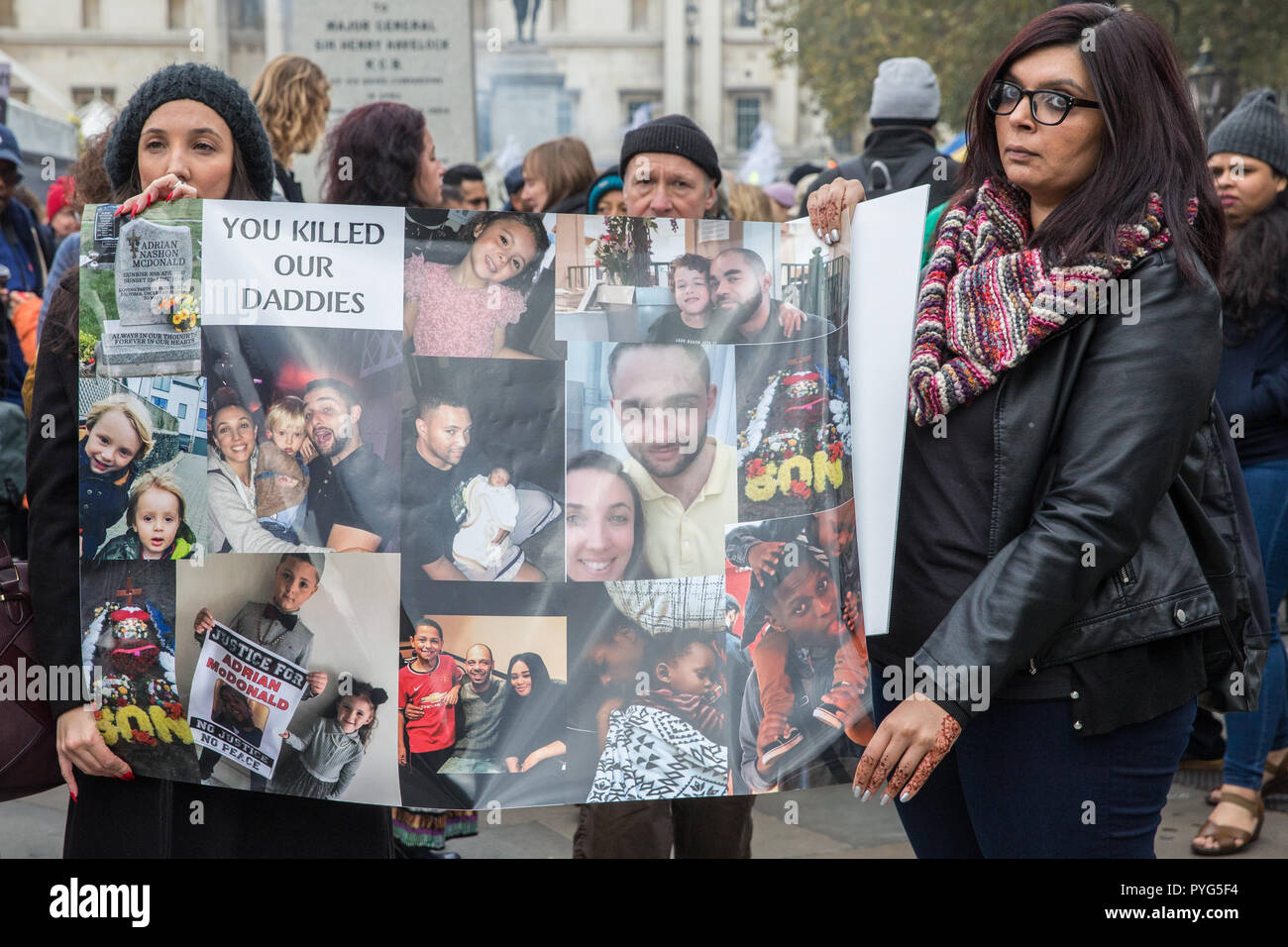 London, UK. 27th October, 2018. Lisa Cole, sister of Marc Cole ...