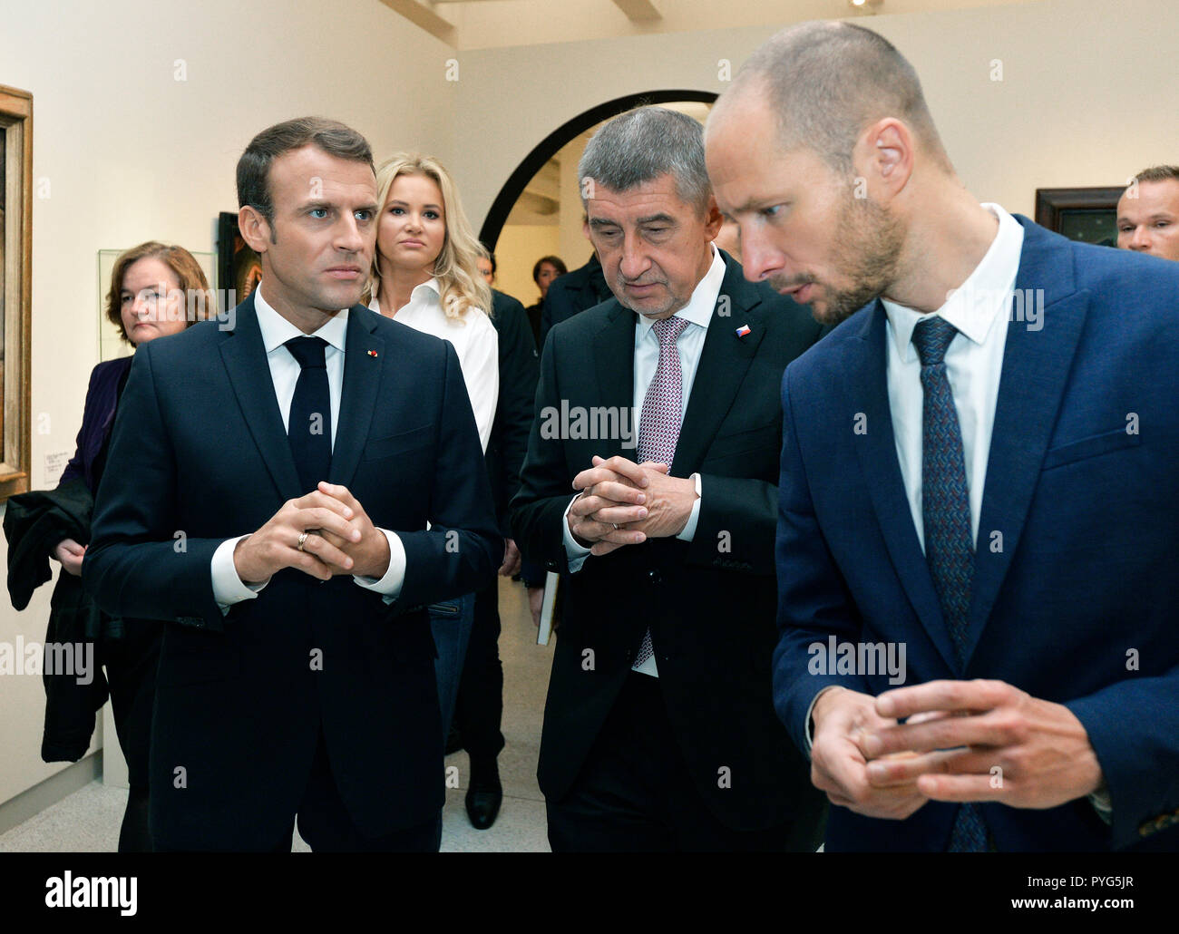 Prague, Czech Republic. 27th Oct, 2018. French President Emmanuel ...