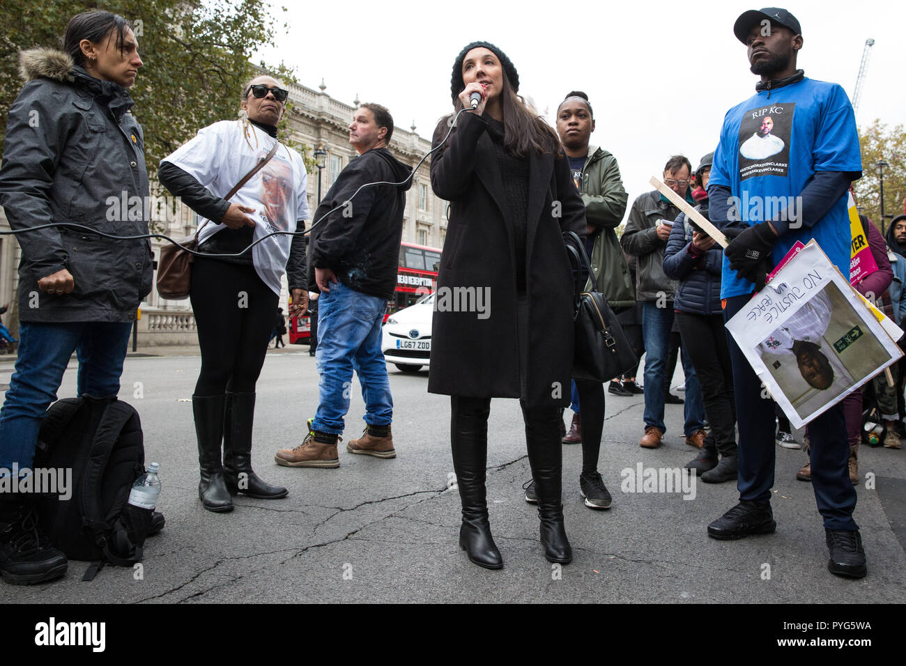 London, UK. 27th October, 2018. Lisa Cole, sister of Marc Cole ...