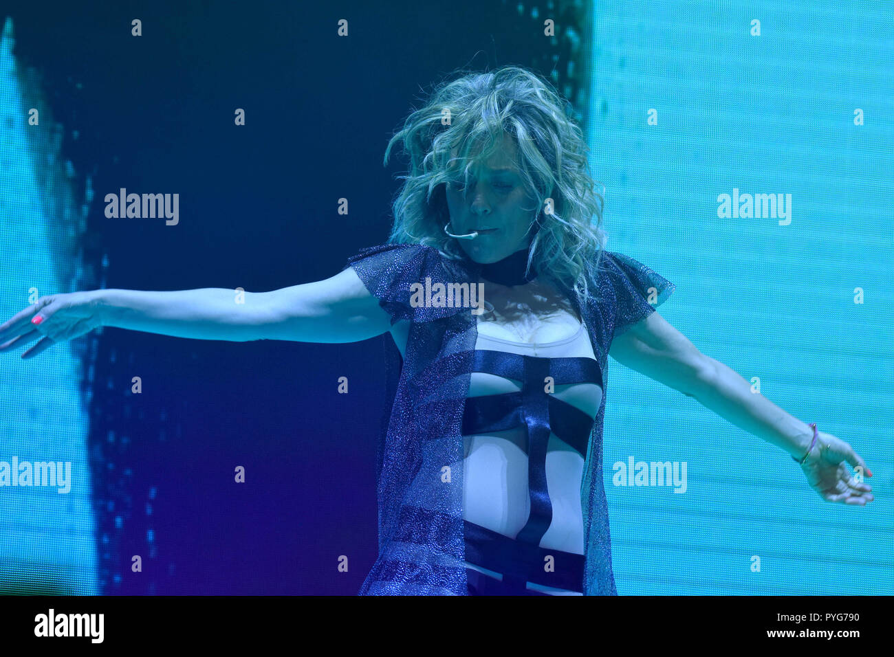 Mexico City, Mexico. 26th Oct, 2018. Singer Fey performs on stage ...