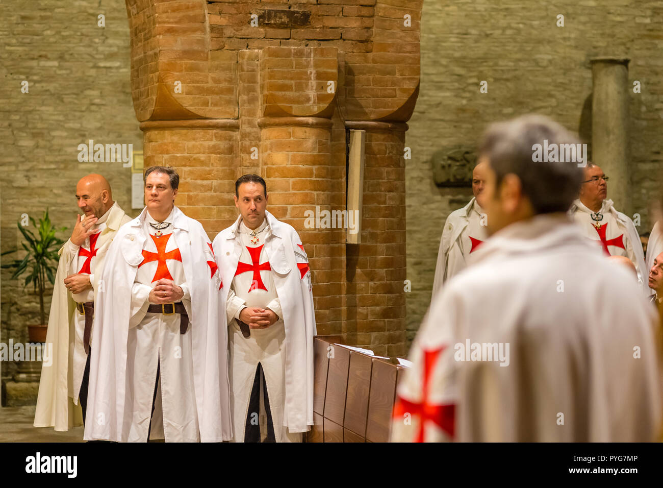 Forli, Italy. 26th October, 2018. Catholic Templar Knights participate ...