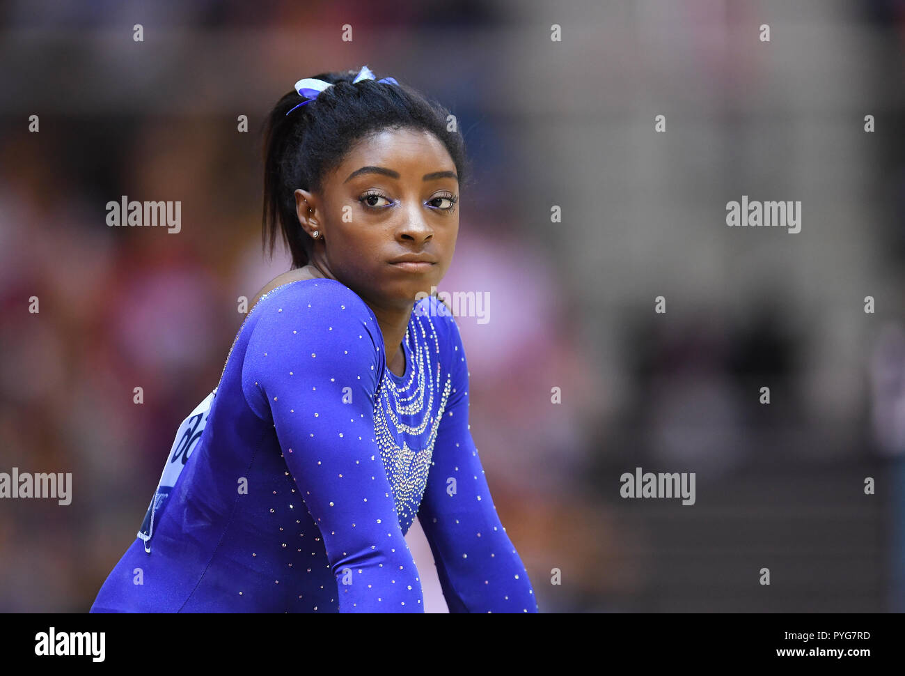 Doha, Katar. 27th Oct, 2018. Simone Biles (USA) prepares, portrait ...