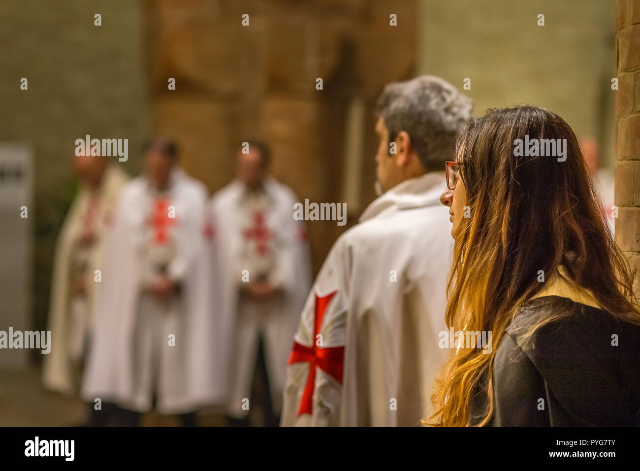 Forli, Italy. 26th October, 2018. Catholic Templar Knights participate ...