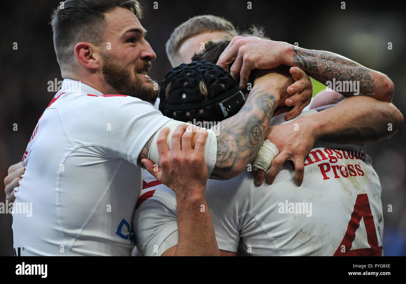 Hull, UK, 27 October 2018. KCOM Stadium, Hull, England; Rugby League ...