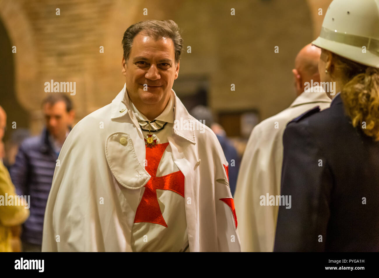 Forli, Italy. 26th October, 2018. Catholic Templar Knights participate ...