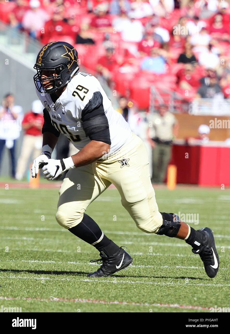 Fayetteville, Arkansas, USA. Oct 27, 2018: Louis Vecchio #29 Commodores ...