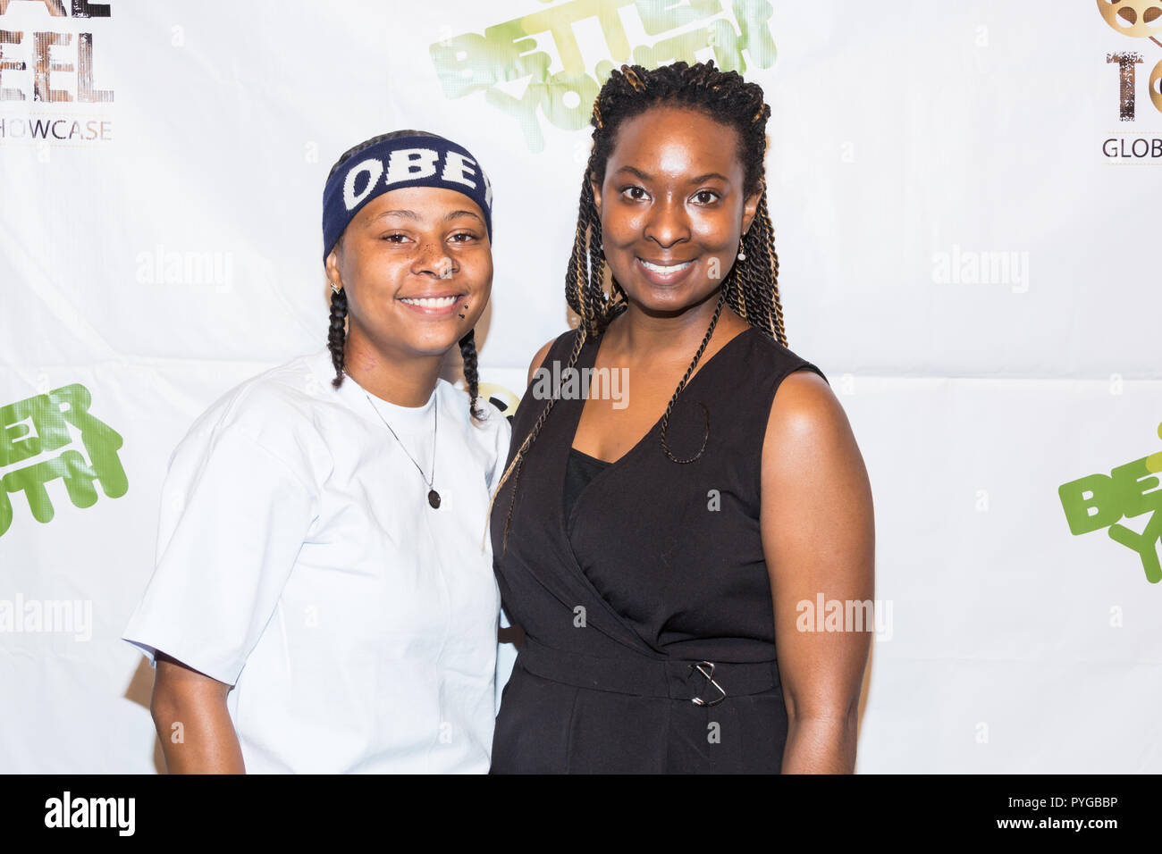 Los Angeles, USA. 27th October, 2018. Sunny Love (left) and Naomi ...