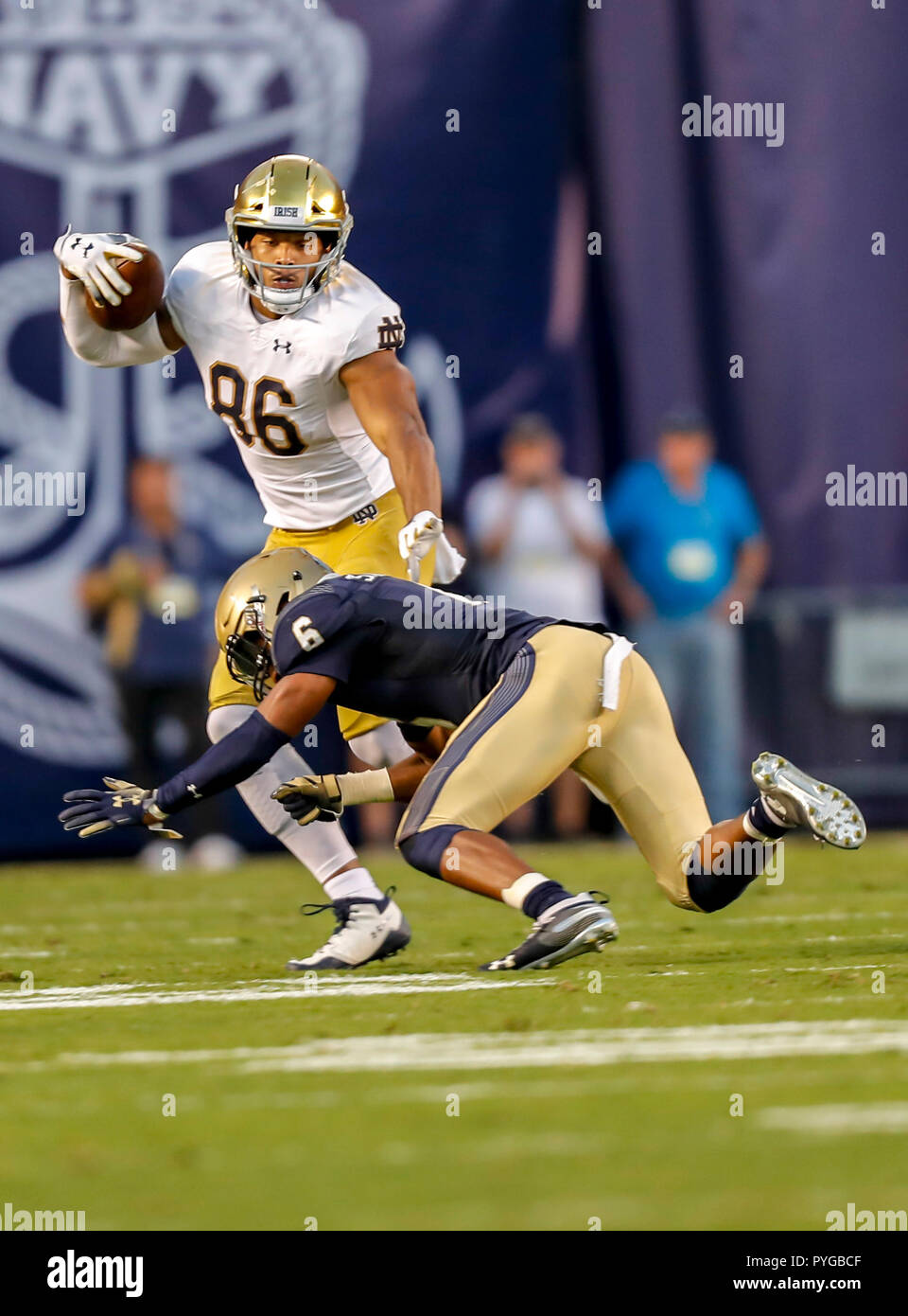 San Diego, California, USA. 27th Oct, 2018. Notre Dame Fighting Irish ...