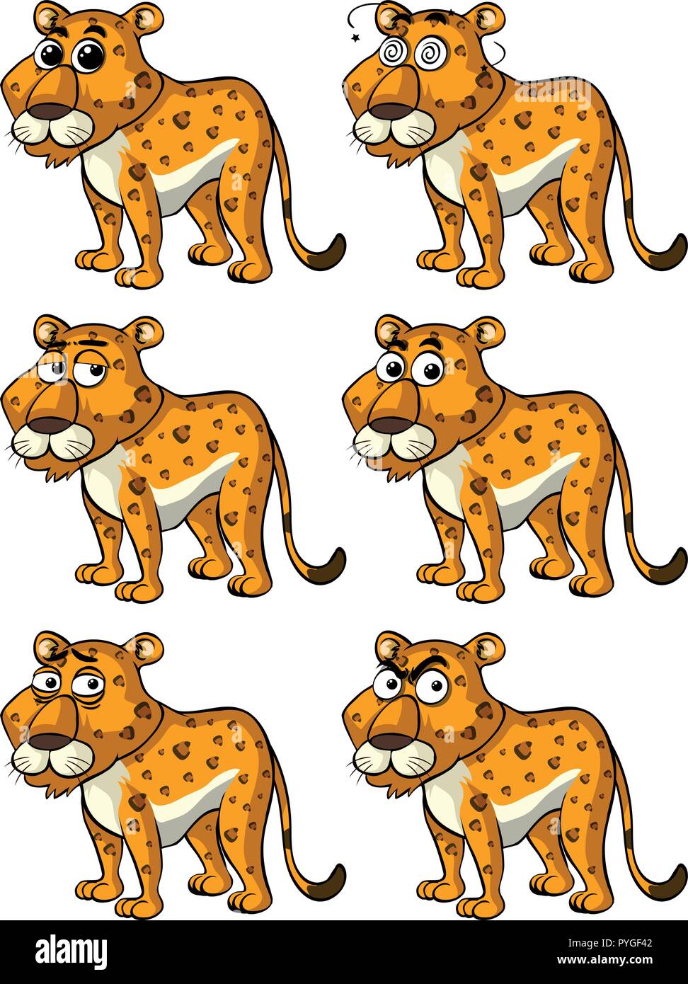 Sad cheetah Stock Vector Images - Alamy