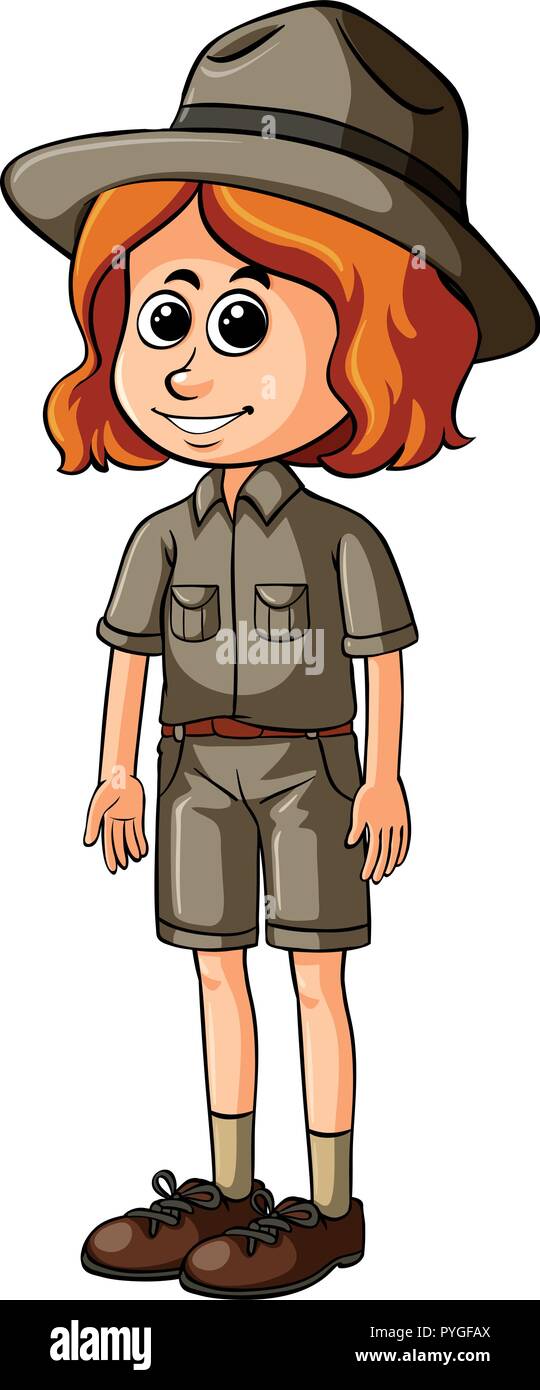 Zookeeper in brown uniform illustration Stock Vector Image & Art - Alamy