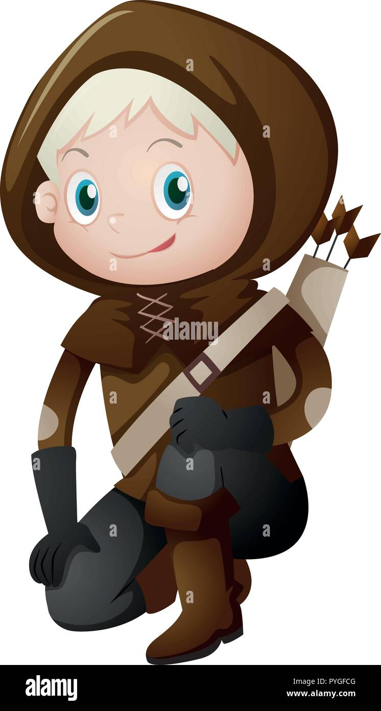 Man in archery outfit illustration Stock Vector Image & Art - Alamy