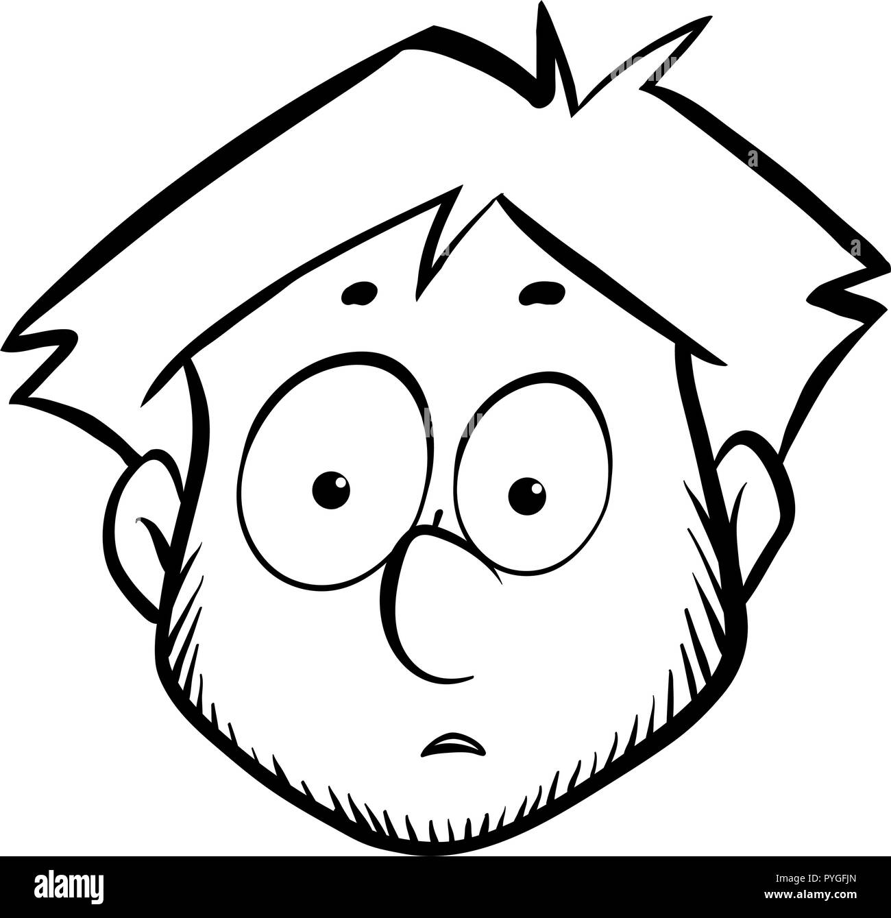 Man with shocking face illustration Stock Vector Image & Art - Alamy