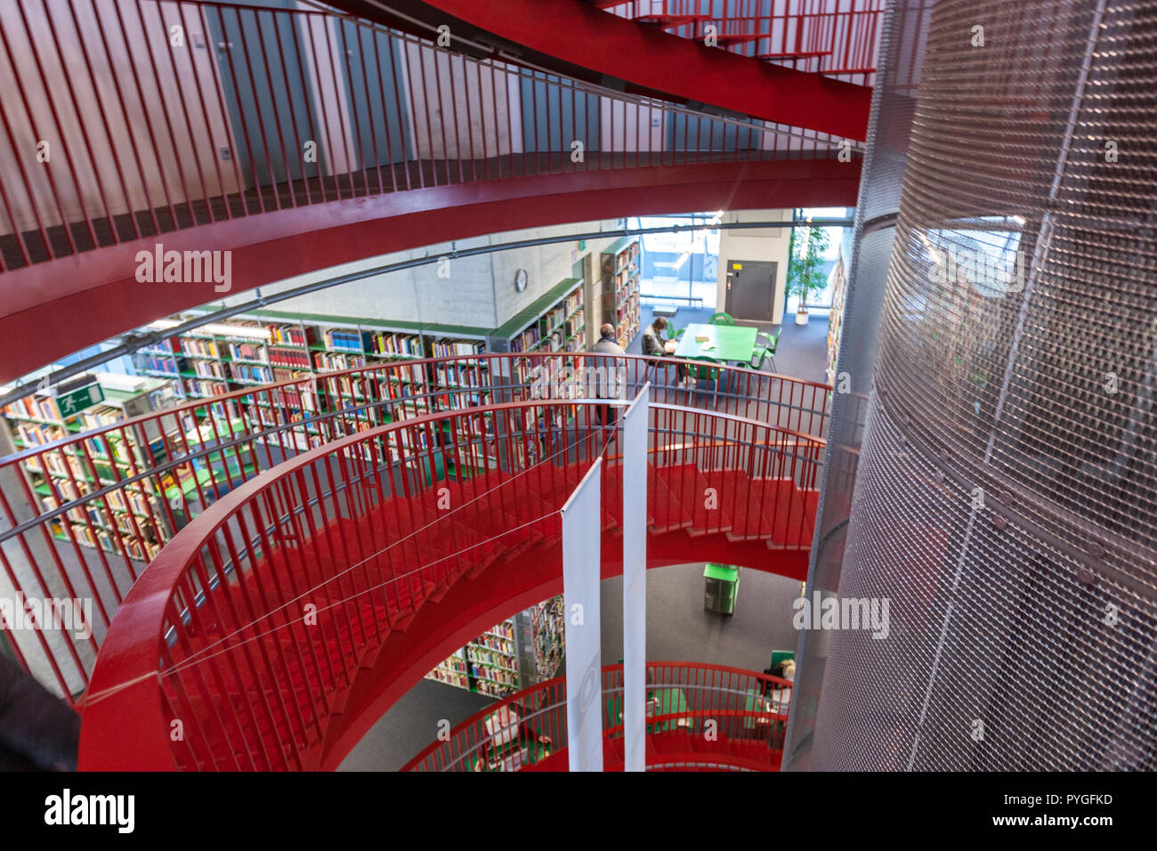 The Ulm Public Library, designed by the architect Gottfried Böhm, Baden ...