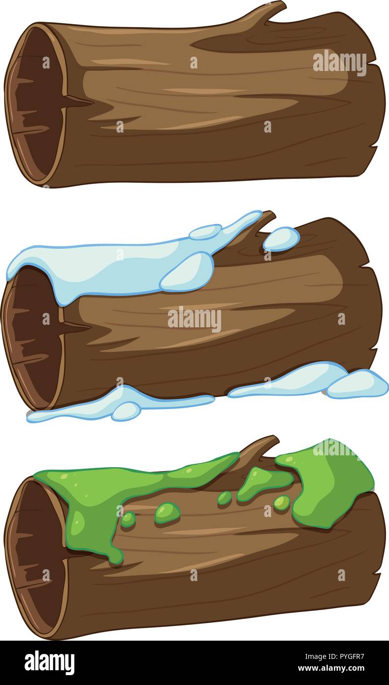 Stump with green moss Stock Vector Images - Alamy