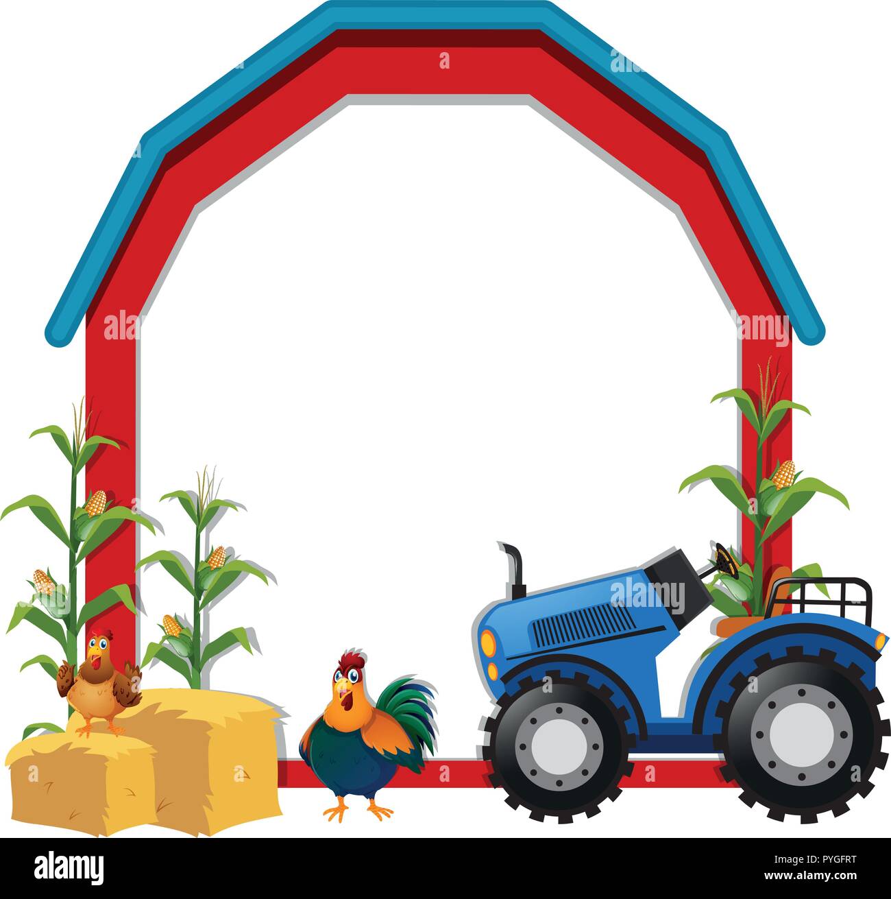 Clip Art De Borde De Tractor Wandtattoo Kinder Monster Truck Traktor