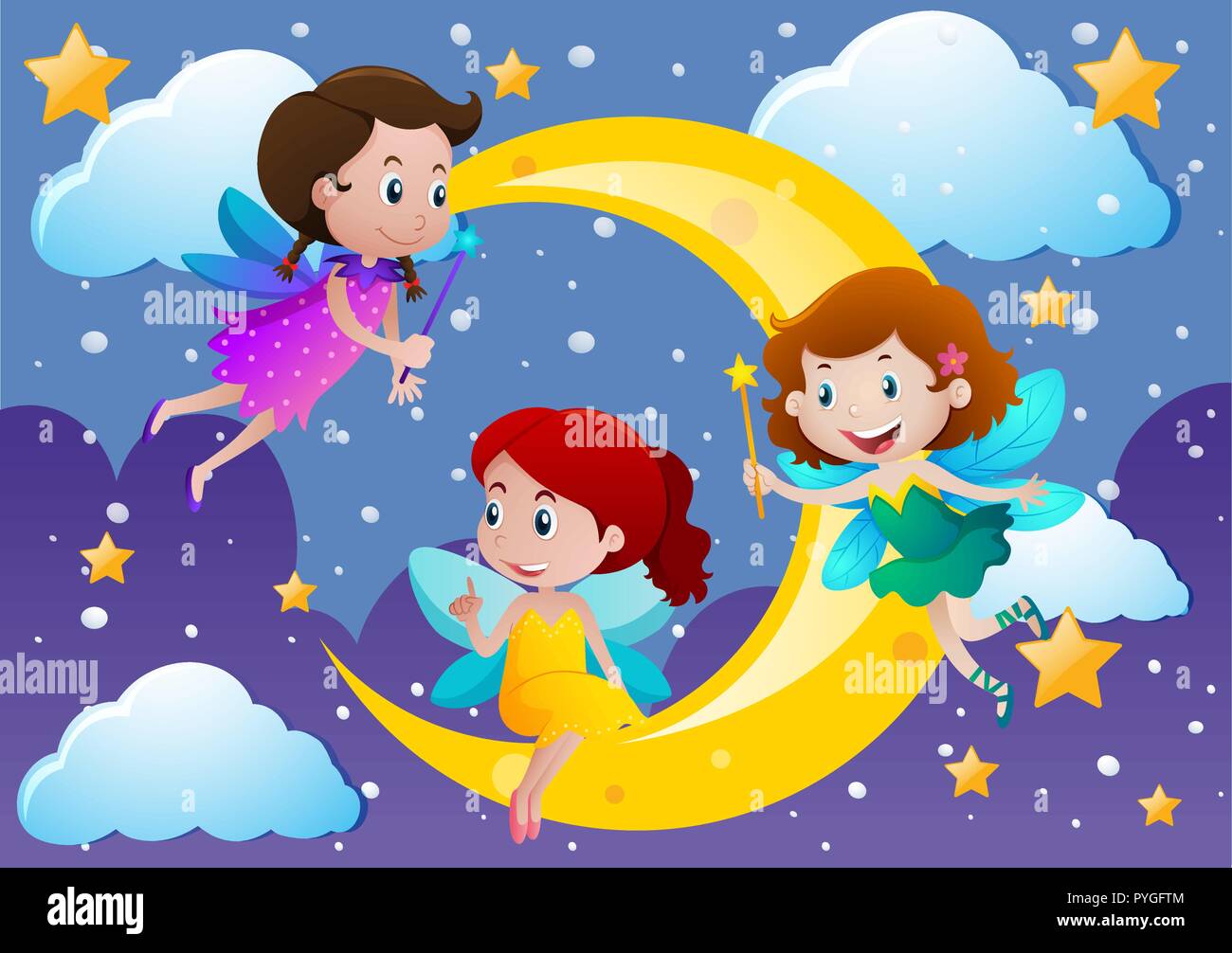 Fairies flying hi-res stock photography and images - Alamy