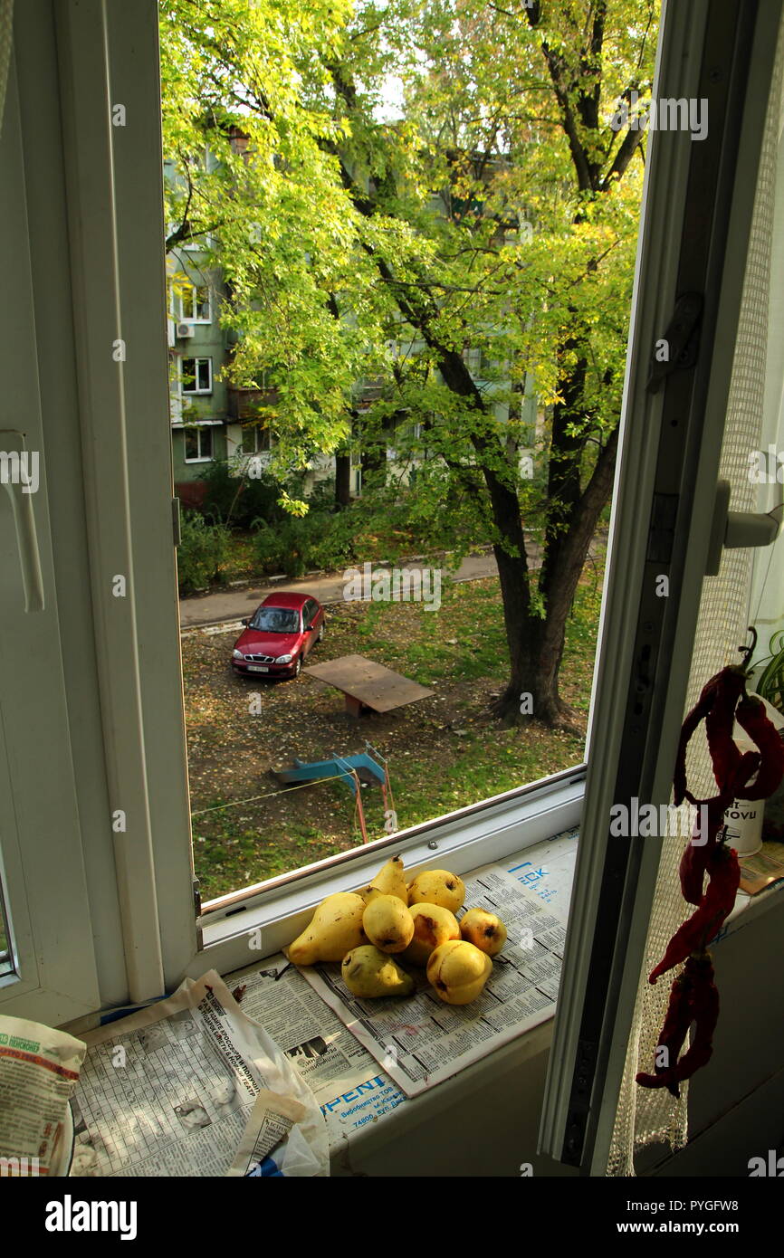 A view from the window in autumn Stock Photo - Alamy