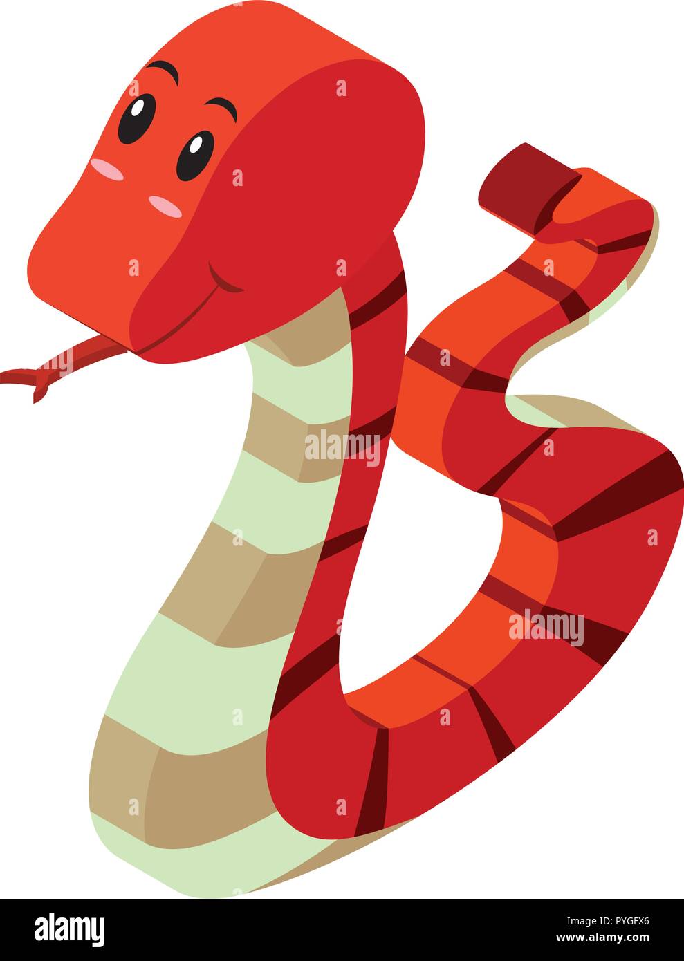 3D design for red rattlesnake illustration Stock Vector Image & Art - Alamy