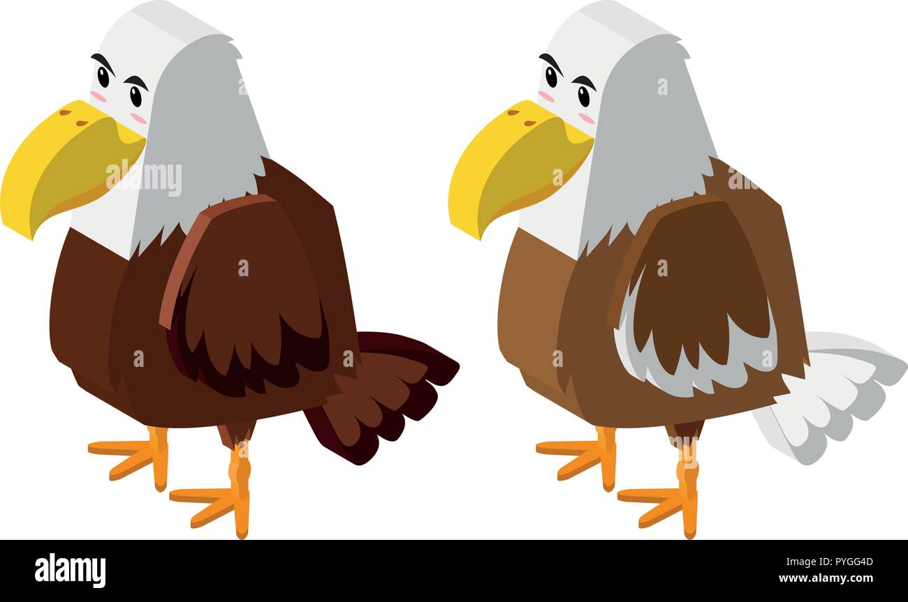 Two eagles in 3D design illustration Stock Vector Image & Art - Alamy