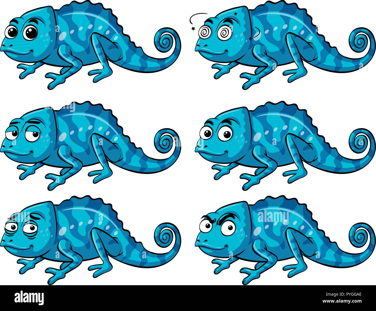 Blue lizard Stock Vector Images - Alamy
