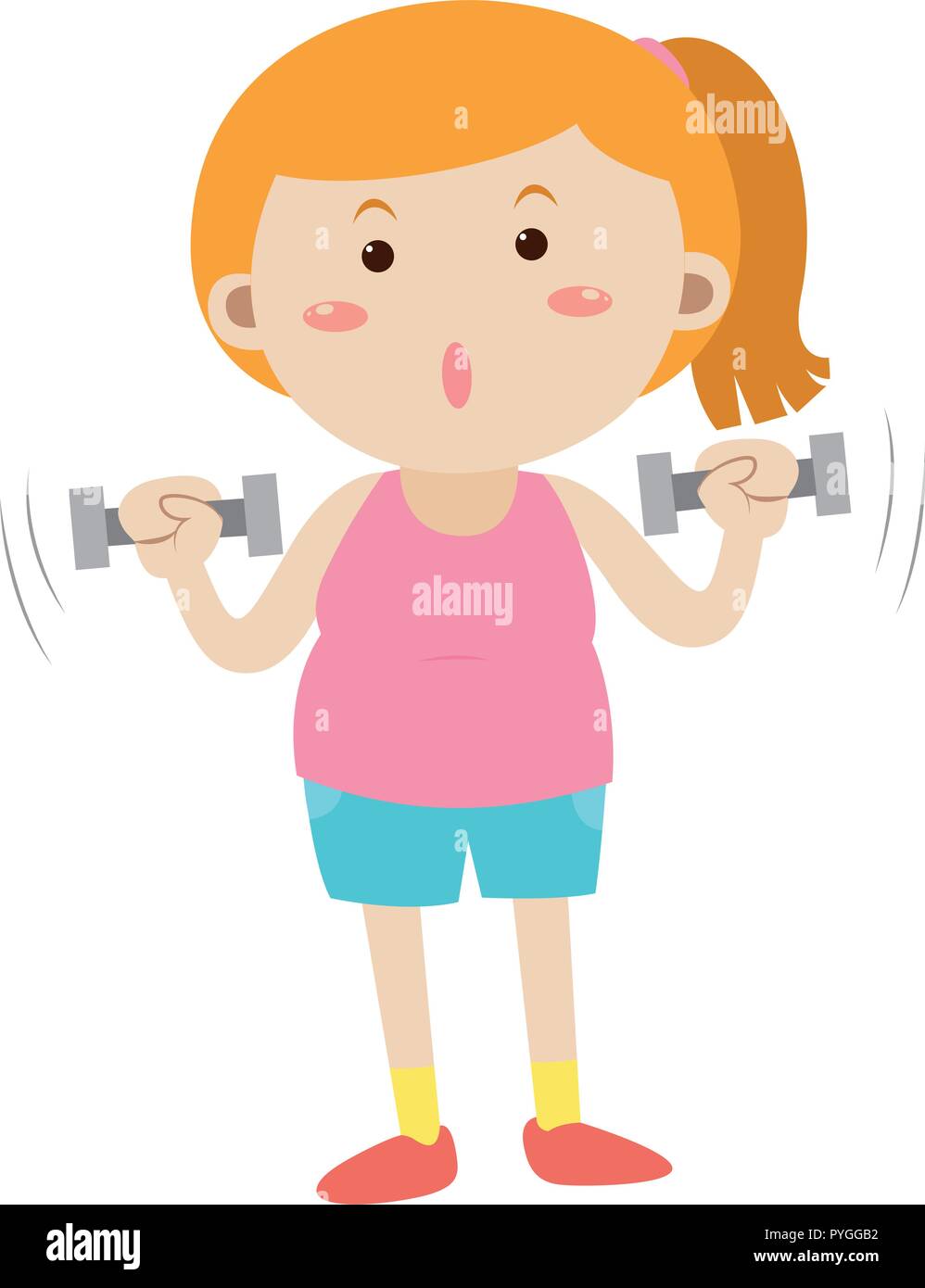 Weight lifting woman in Stock Vector Images - Alamy