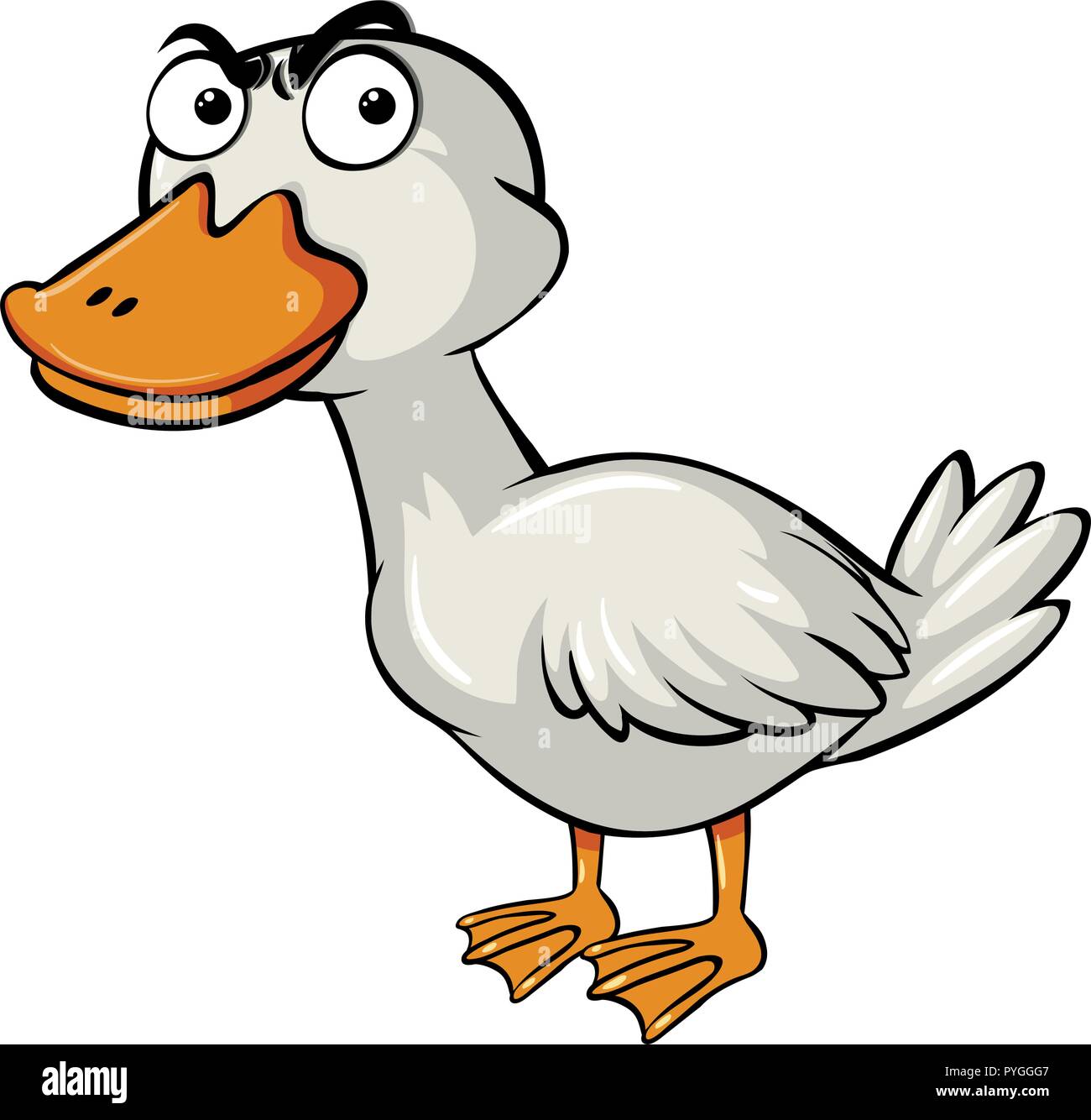 Duck with serious face illustration Stock Vector Image & Art - Alamy