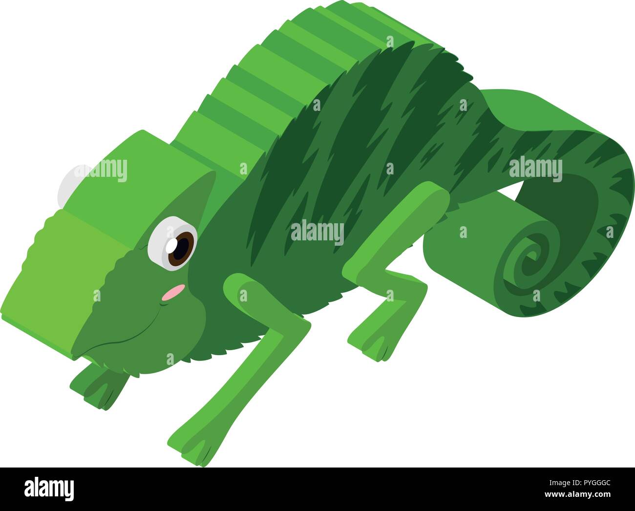 Green lizard in 3D design illustration Stock Vector Image & Art - Alamy