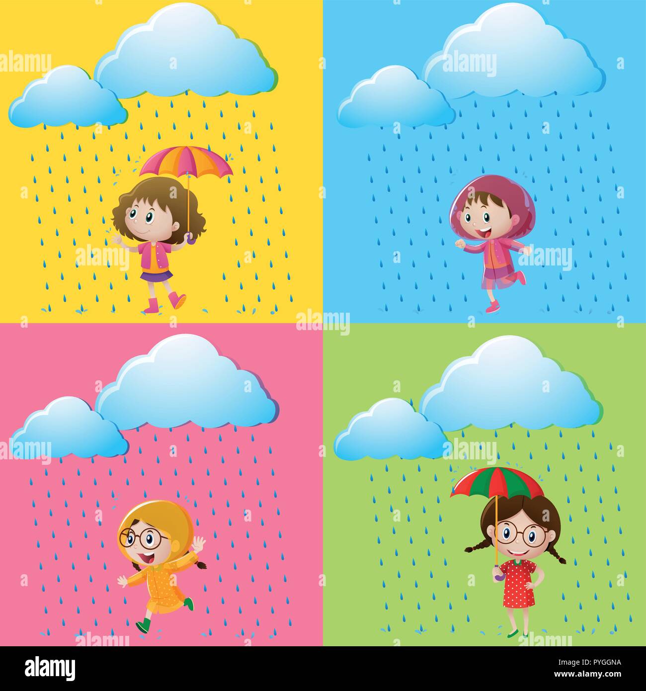 Weather girls Stock Vector Images - Alamy
