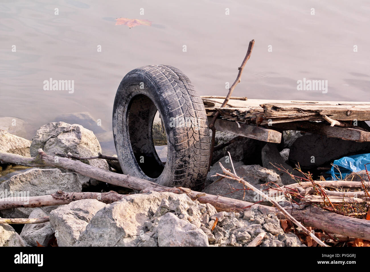 Old Tyre In River High Resolution Stock Photography and Images - Alamy