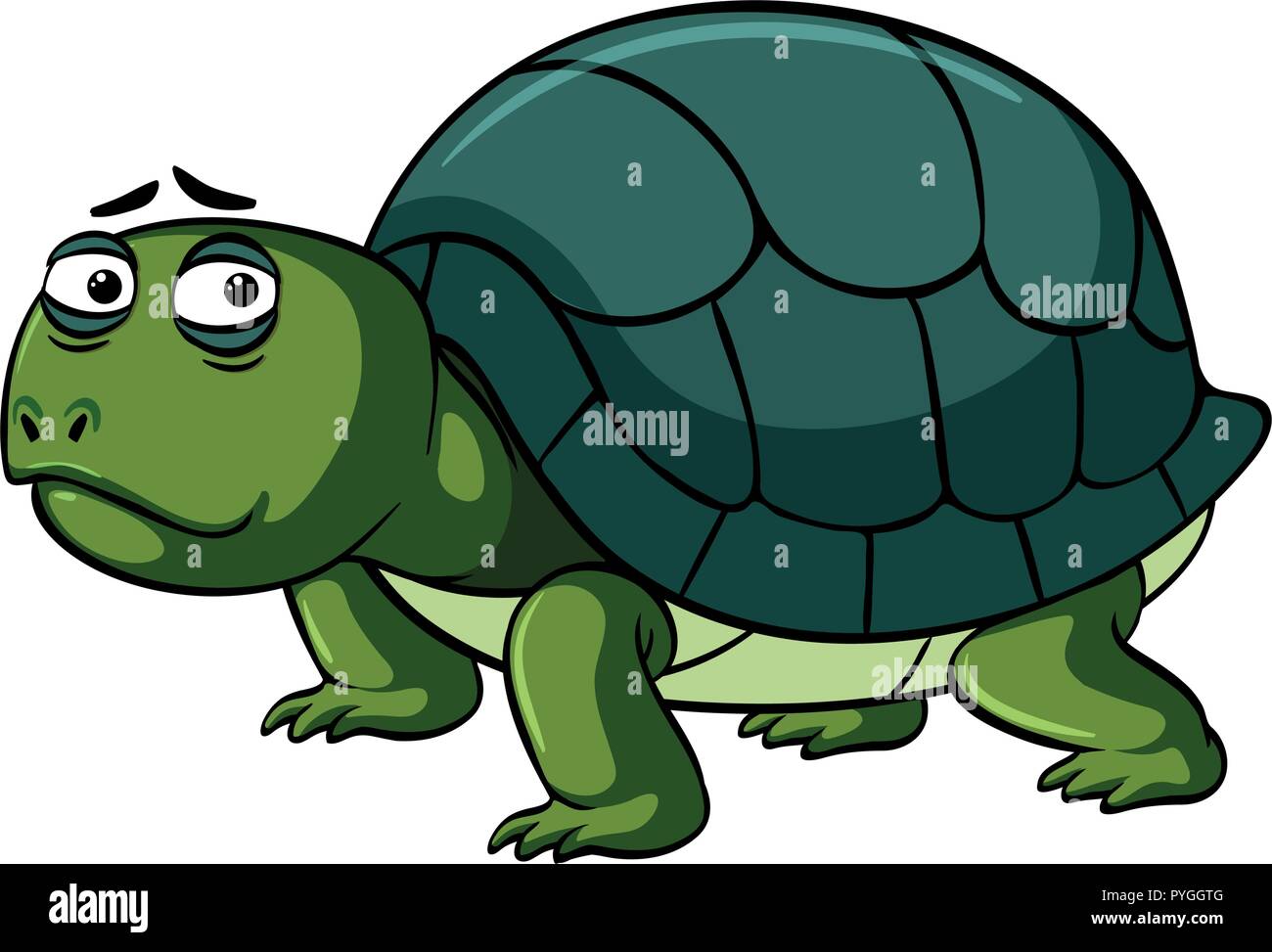 Turtle with sad face illustration Stock Vector Image & Art - Alamy