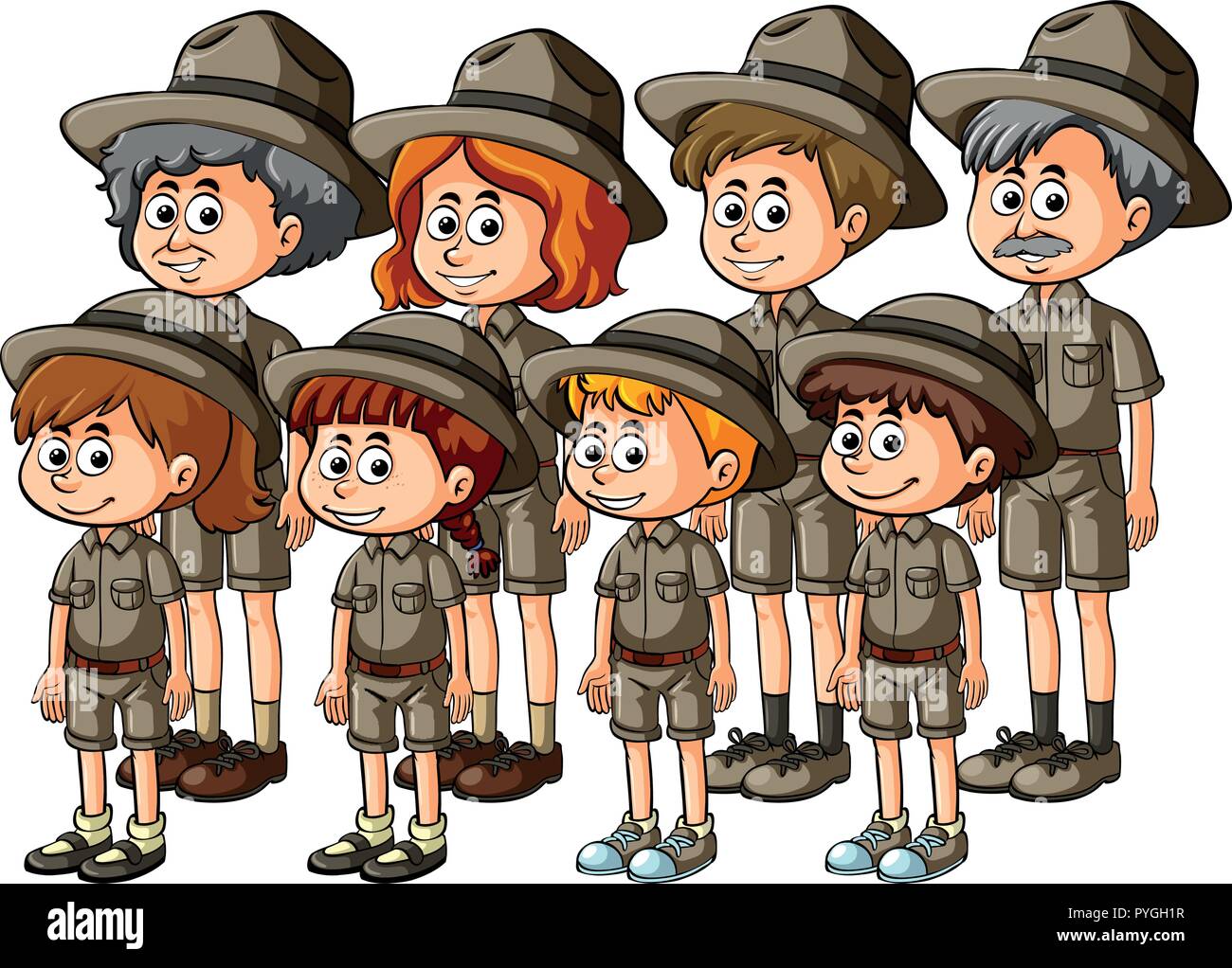 People in safari outfit illustration Stock Vector Image & Art - Alamy