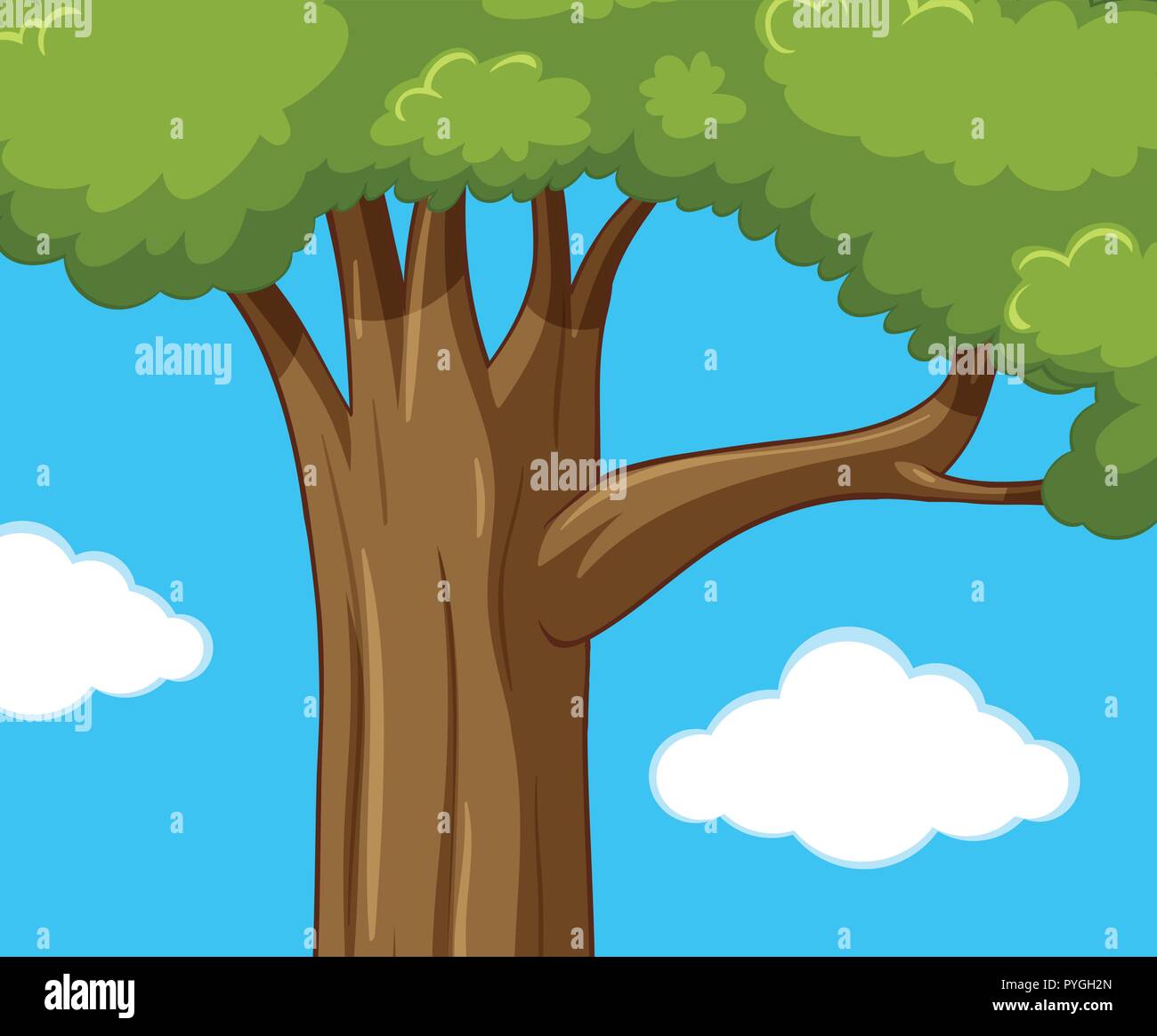 Green tree at day time illustration Stock Vector Image & Art - Alamy